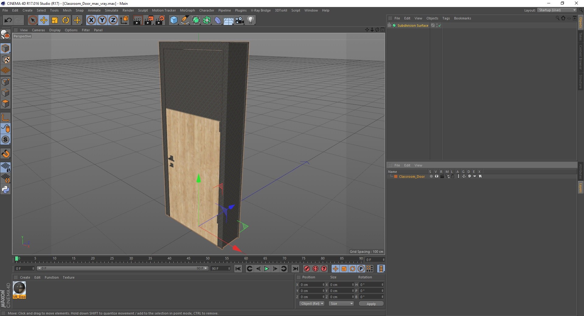 3D Model Classroom Door - TurboSquid 2070464