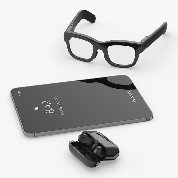 modelo 3d Gafas de realidad aumentada con tableta y auriculares ...