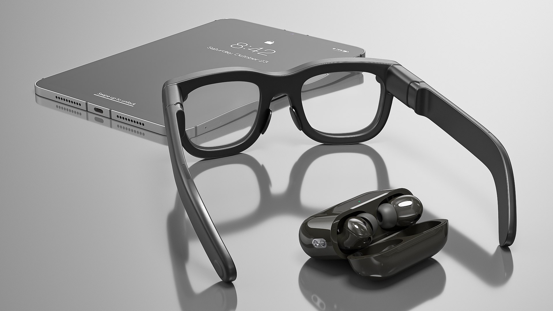 3D Model Augmented Reality Glasses With Tablet And Earbuds - TurboSquid ...