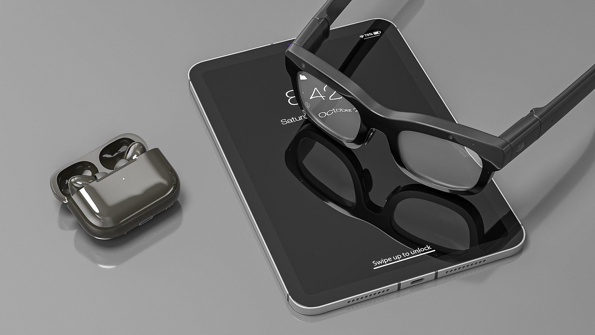 3D Model Augmented Reality Glasses With Tablet And Earbuds - TurboSquid ...