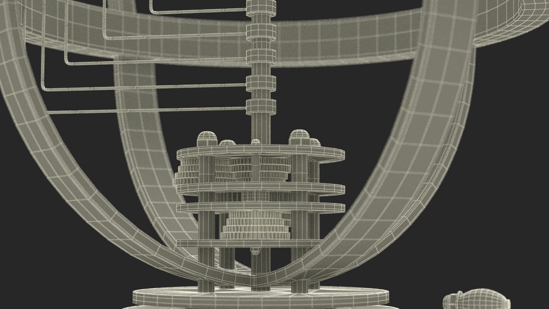 Brass Solar System Orrery with Wooden Base Rigged 3D - TurboSquid 2081377