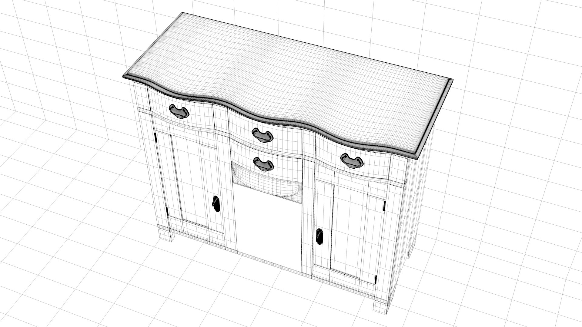 3D Antique Dresser - TurboSquid 1984008