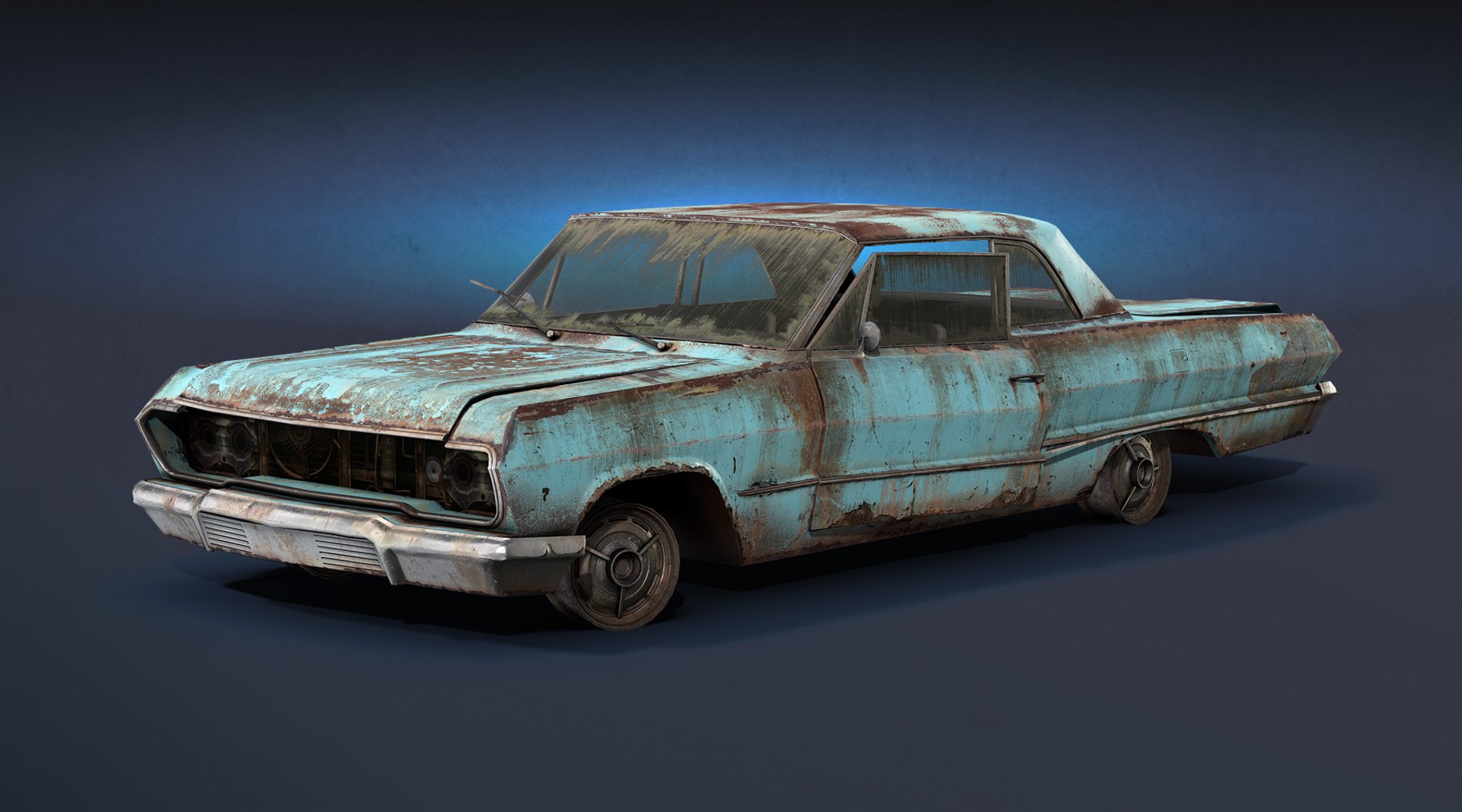 3D Low-poly Muscle Car Model - TurboSquid 1420756