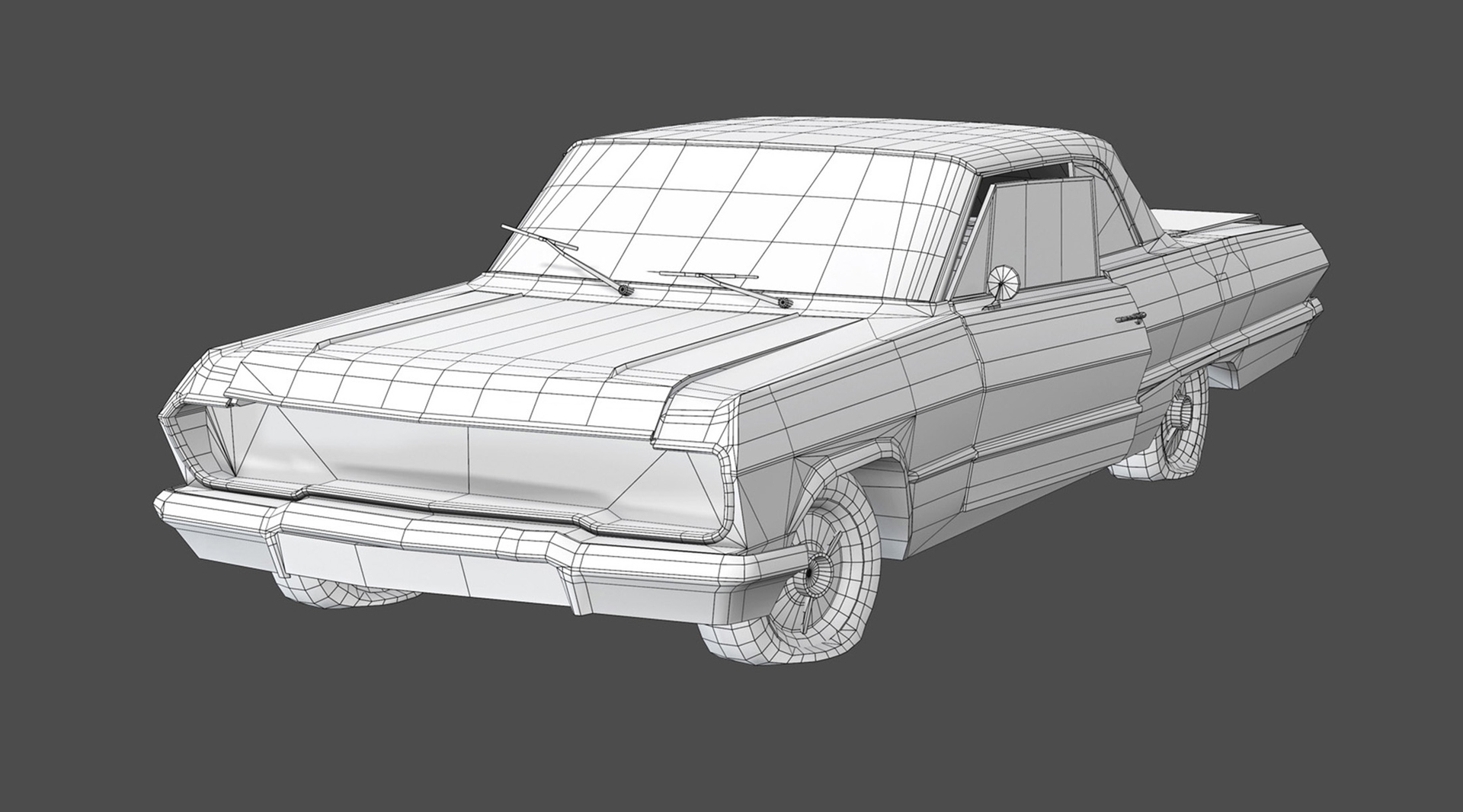 3D low-poly muscle car model - TurboSquid 1420756
