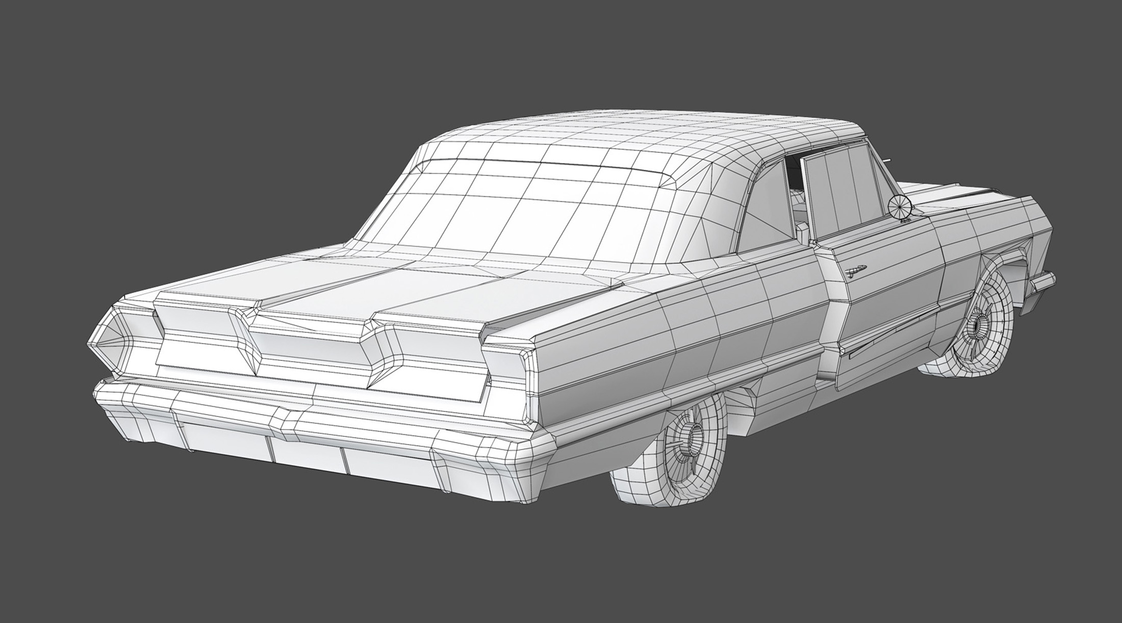 3D low-poly muscle car model - TurboSquid 1420756