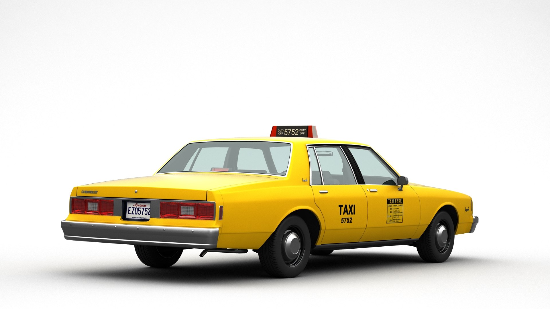 3D Chevrolet Impala Taxi - TurboSquid 2010767