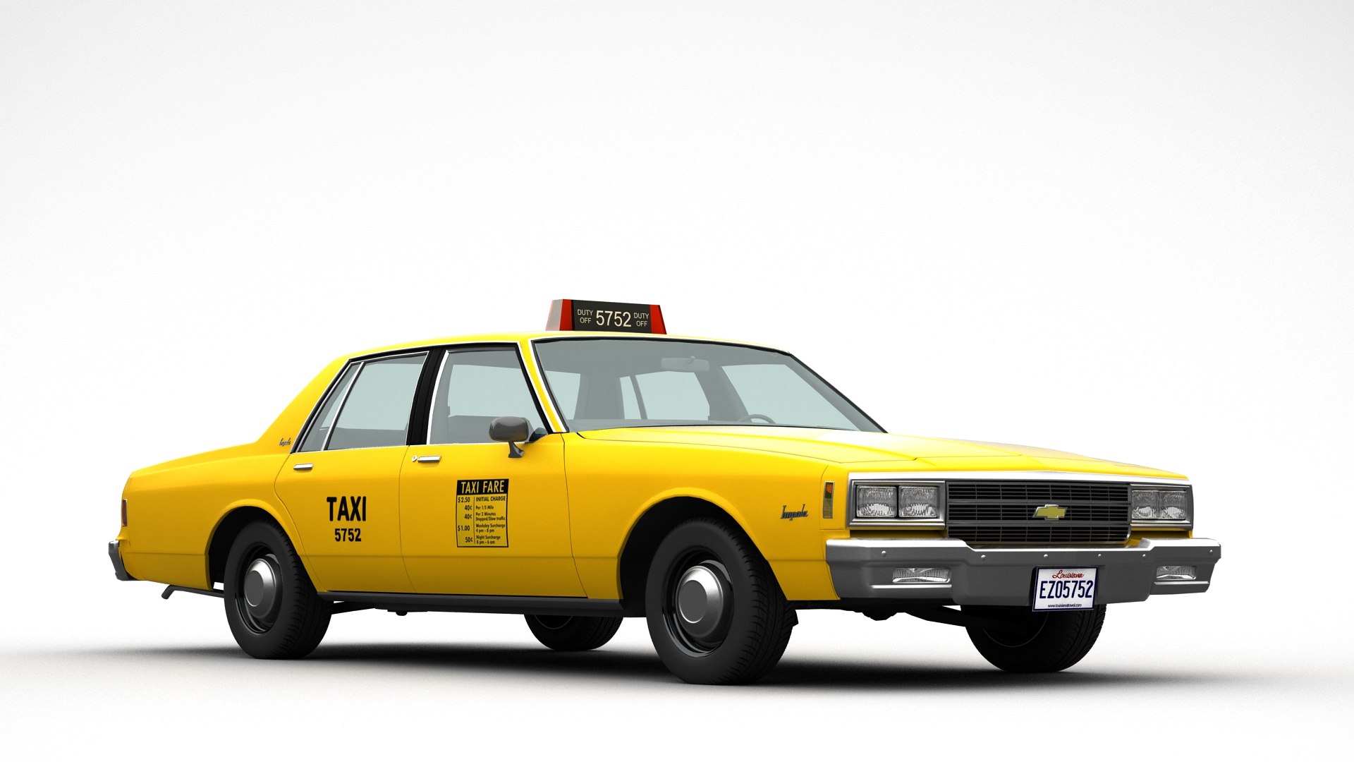 3D Chevrolet Impala Taxi - TurboSquid 2010767