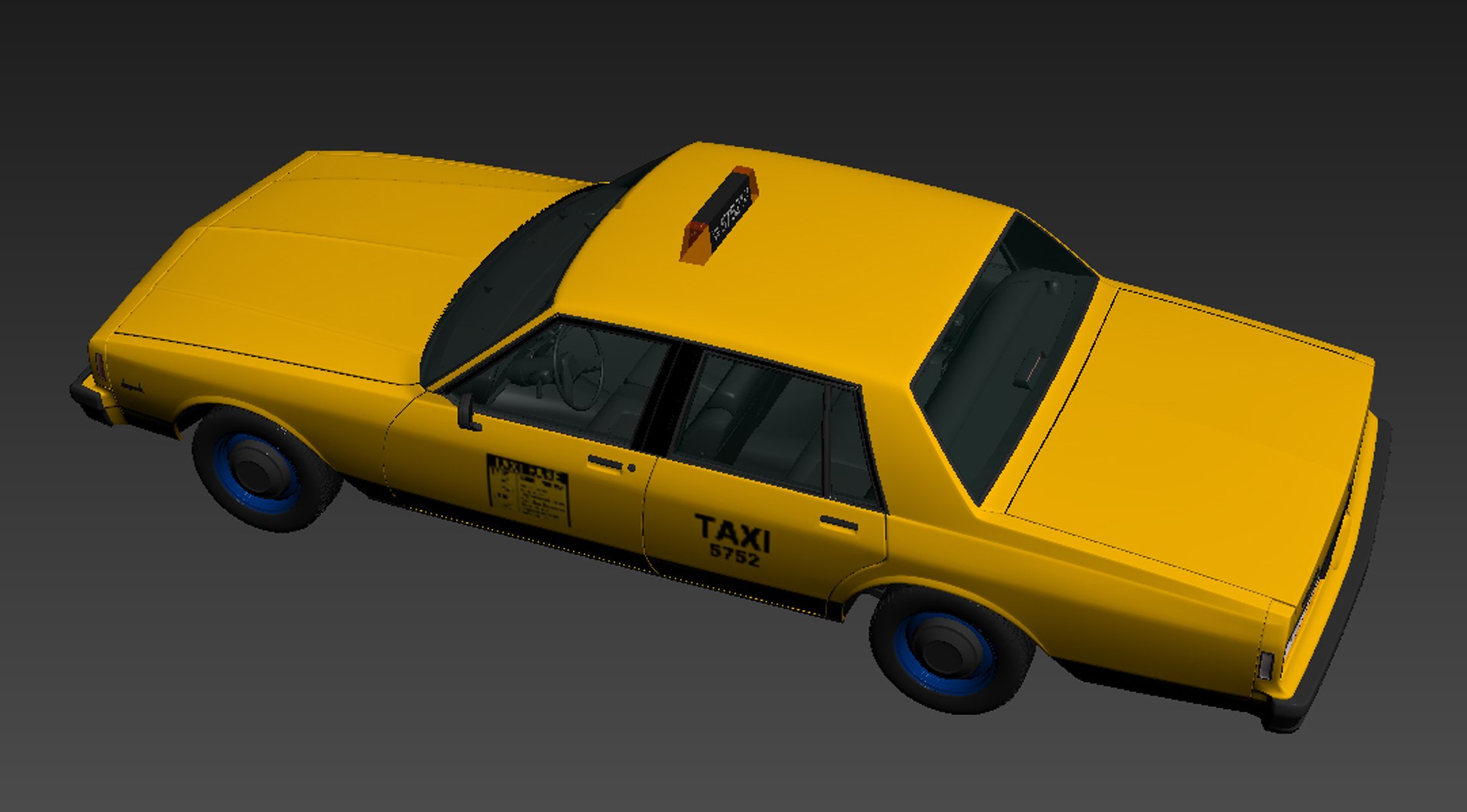 3D Chevrolet Impala Taxi - TurboSquid 2010767