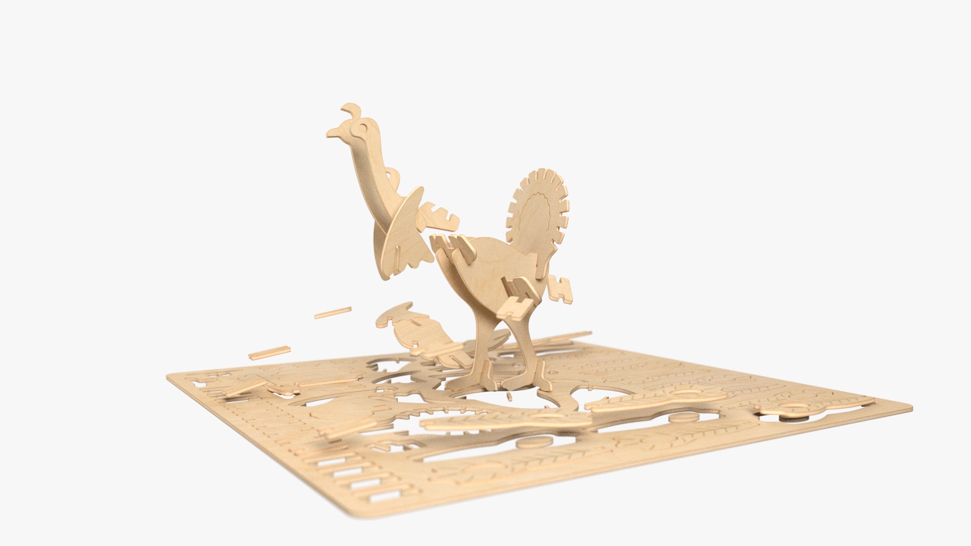 3D Peacock Laser Cut Animation Model - TurboSquid 1600288