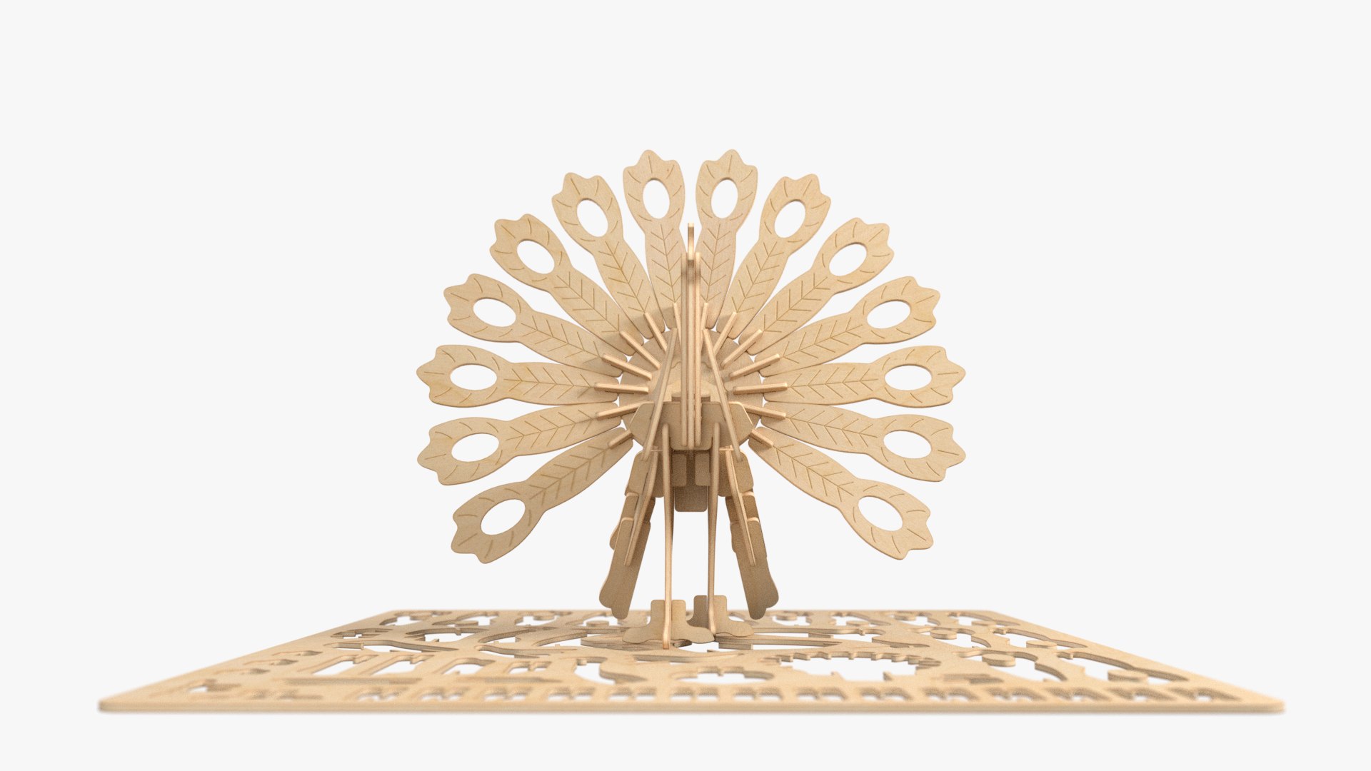 3D Peacock Laser Cut Animation Model - TurboSquid 1600288