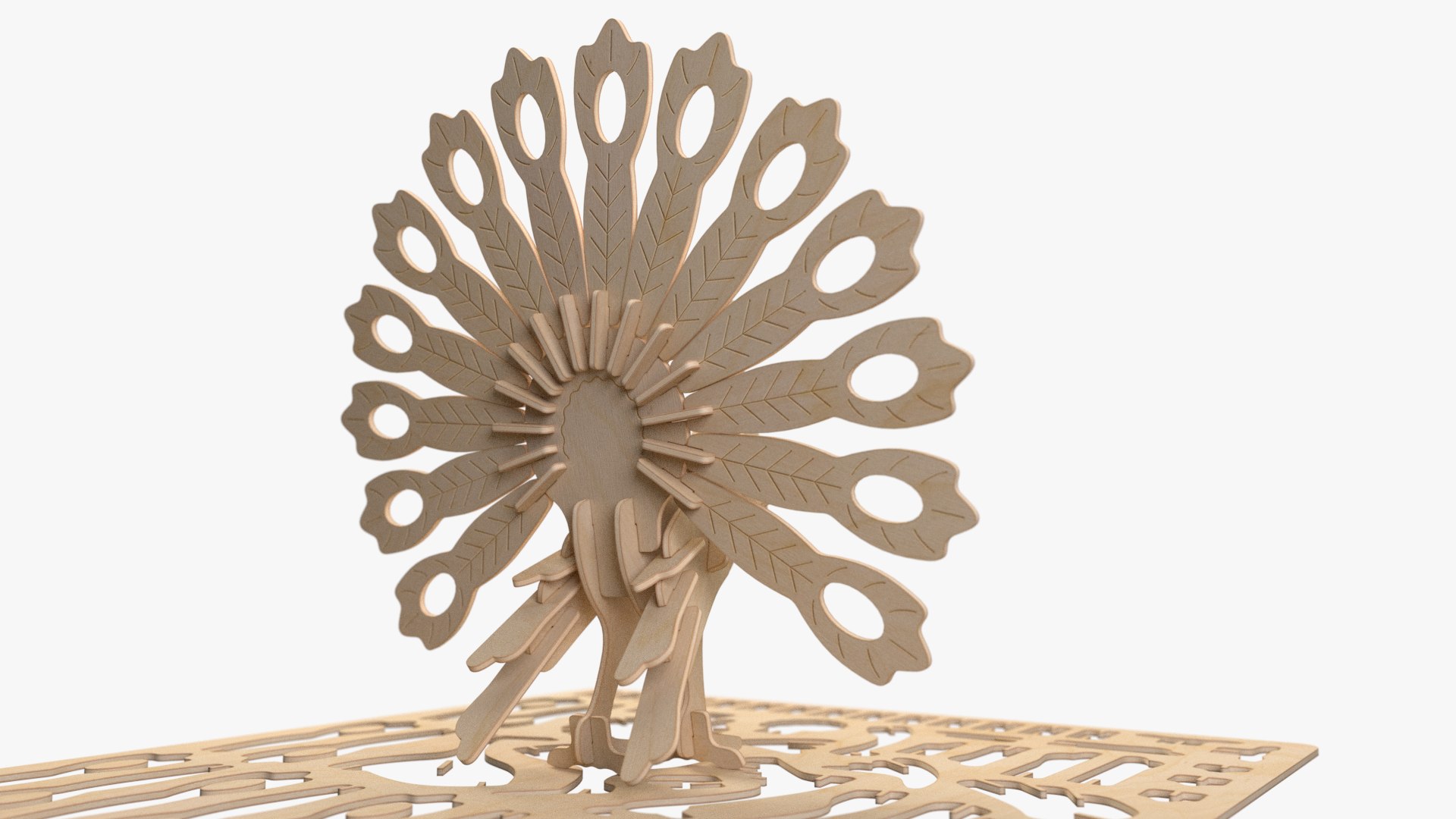 3D Peacock Laser Cut Animation Model - TurboSquid 1600288