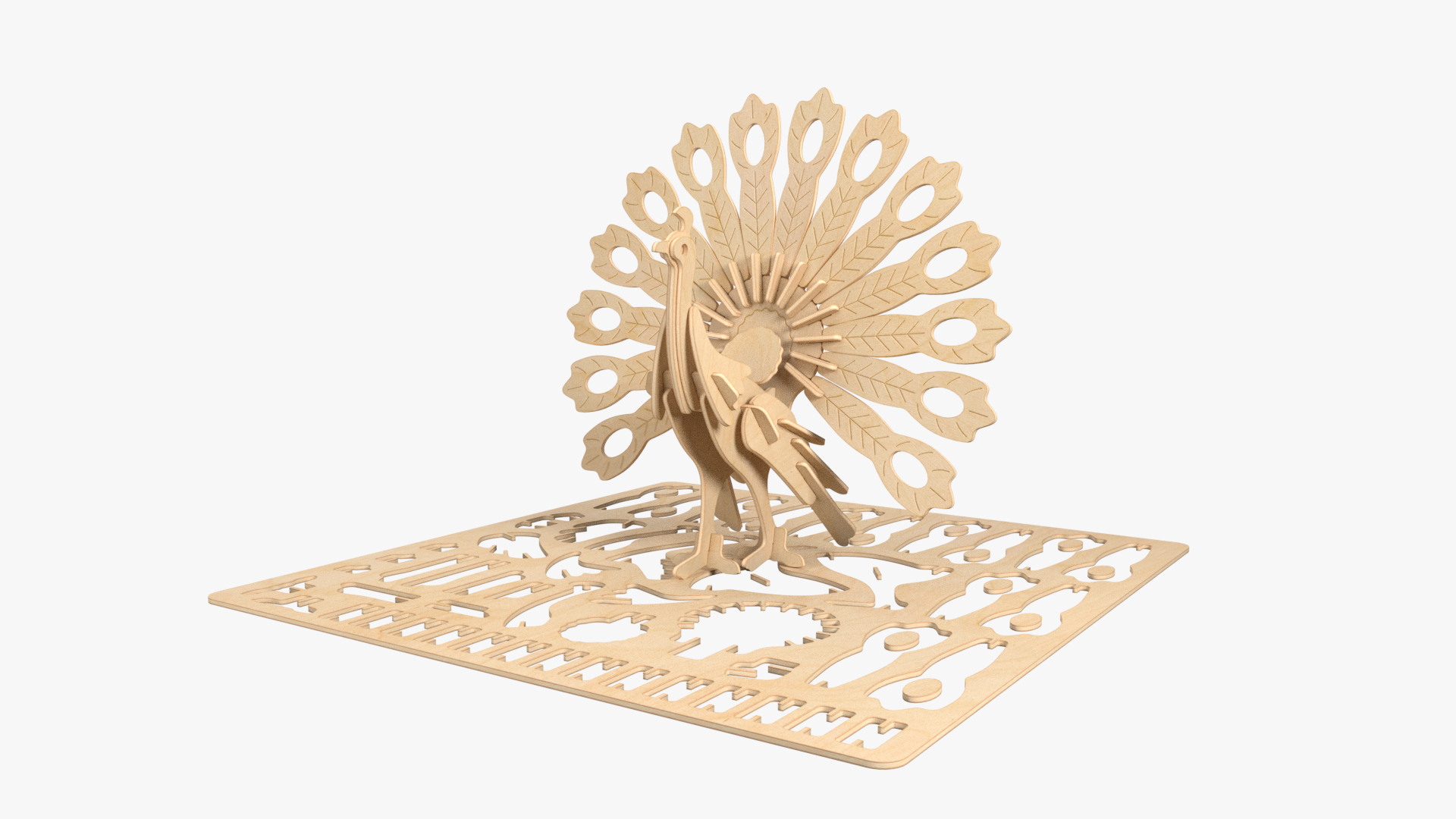 3D Peacock Laser Cut Animation Model - TurboSquid 1600288