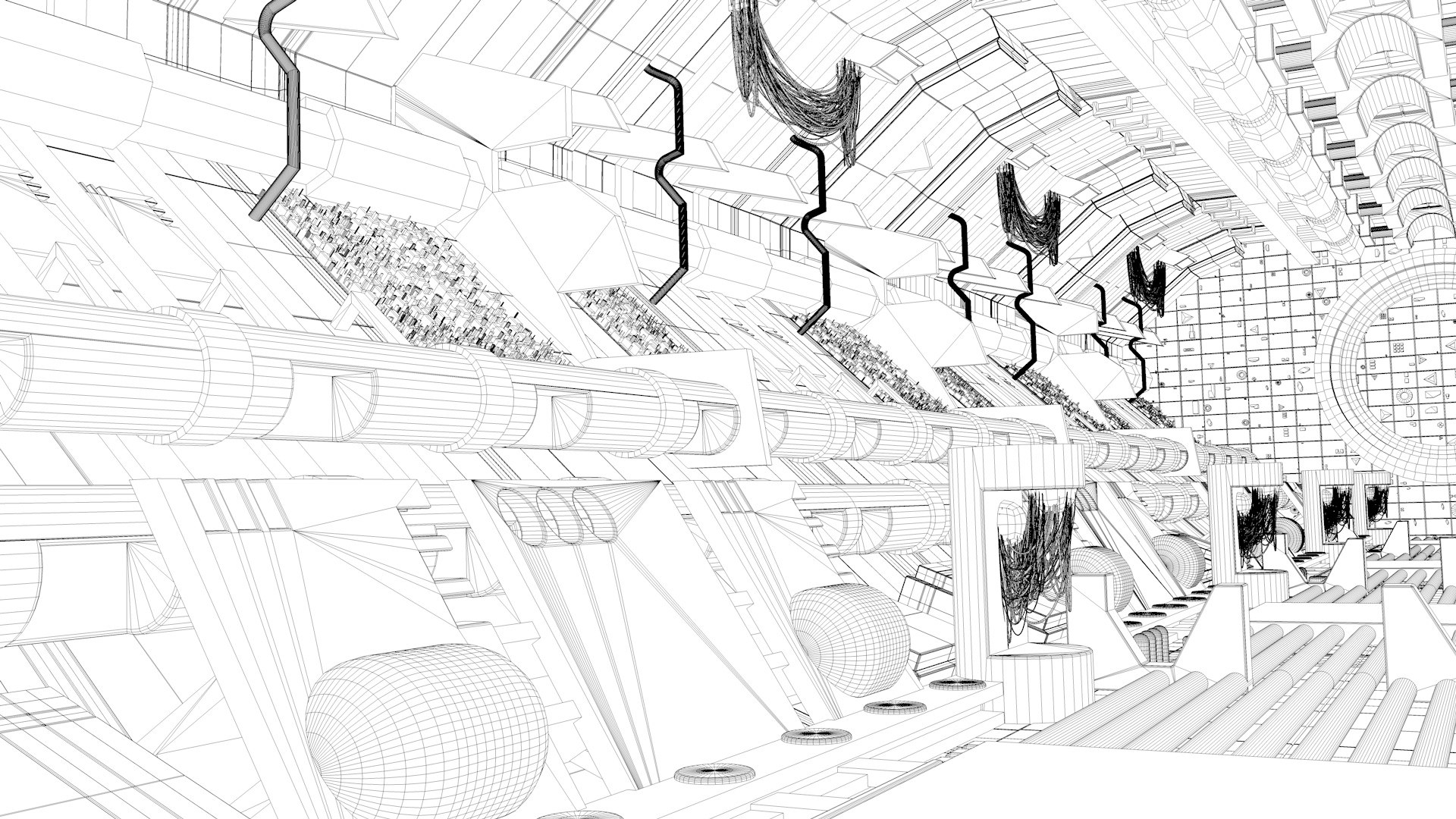 Dark Sci-Fi Futuristic Cyberpunk Corridor Model - TurboSquid 1956519