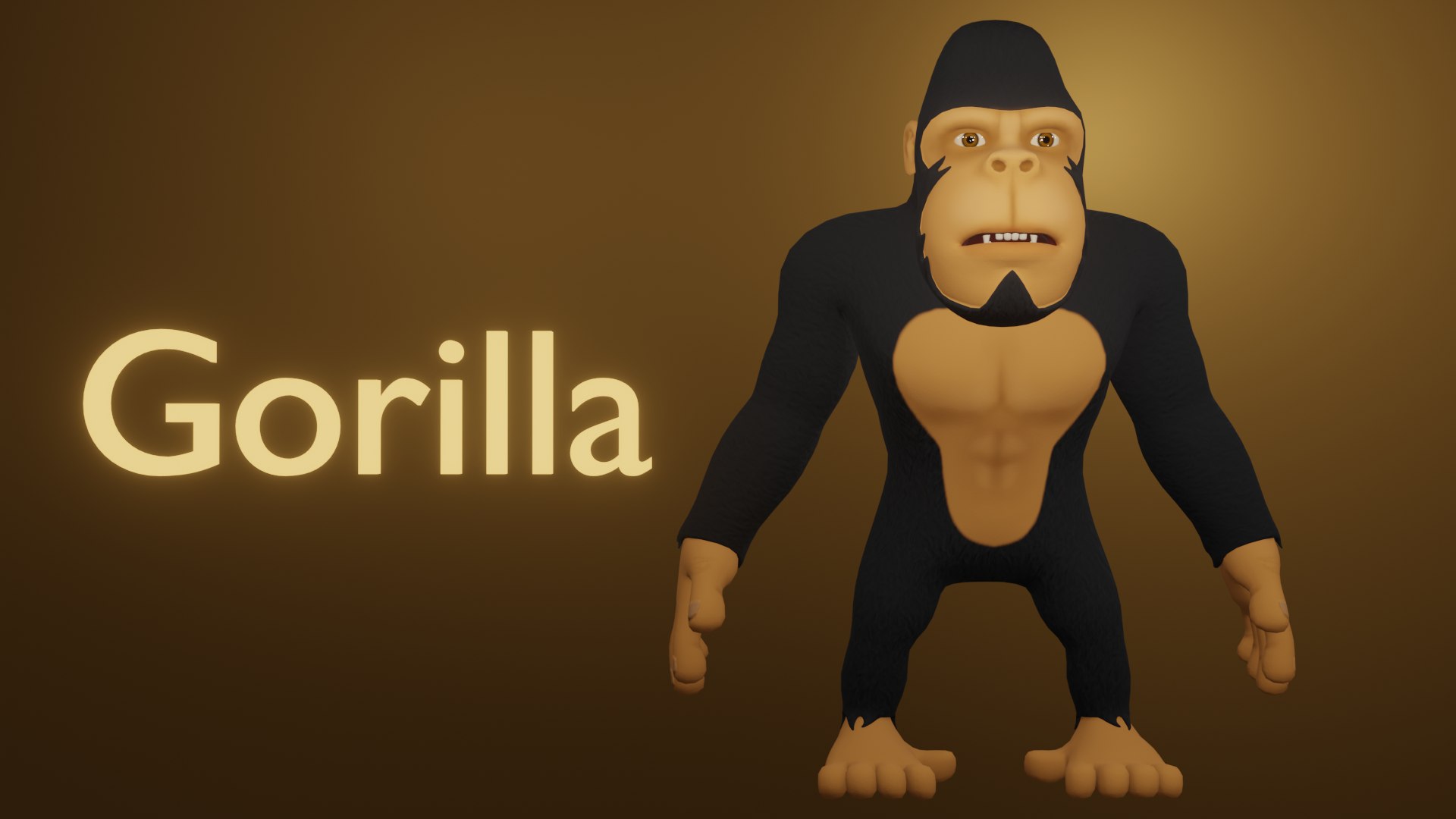 modelo 3d Cartoon Gorilla - TurboSquid 2010946