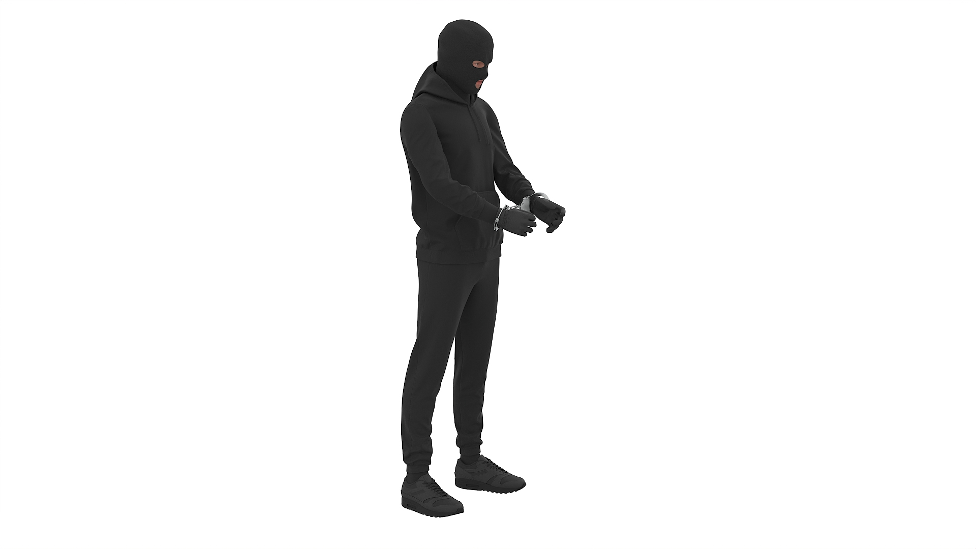 3D Robber In Handcuffs Model - TurboSquid 2327158