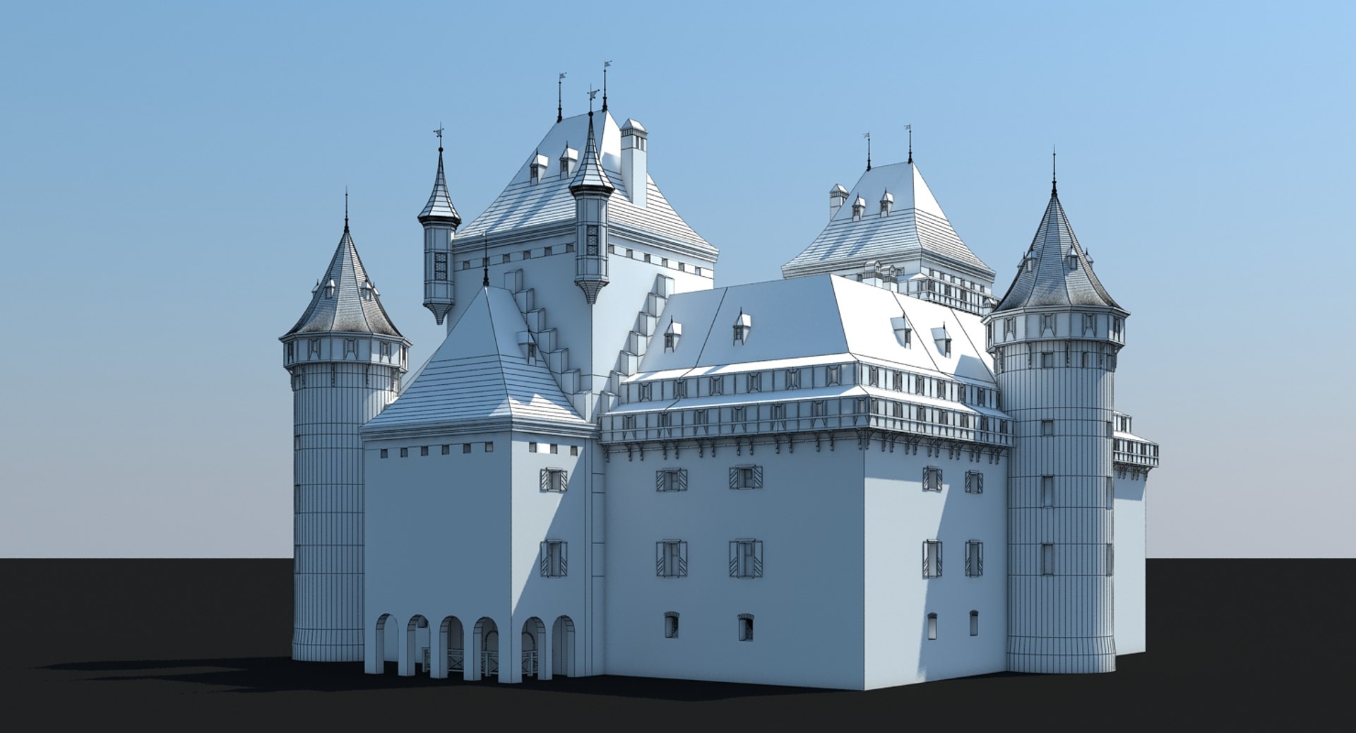 Castle Landmark 3d Model