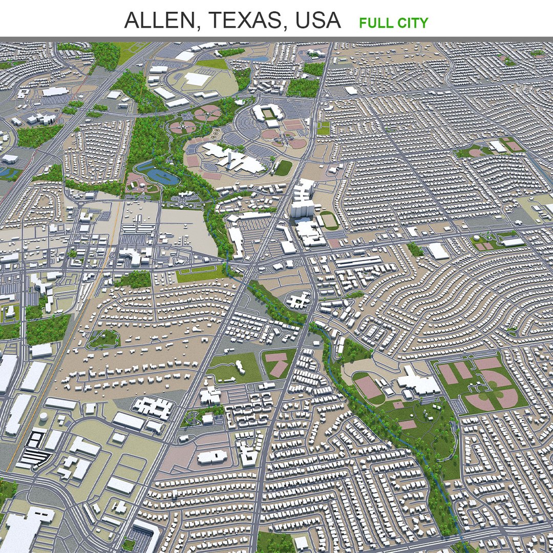 Allen Texas USA 3D Model - TurboSquid 1719224