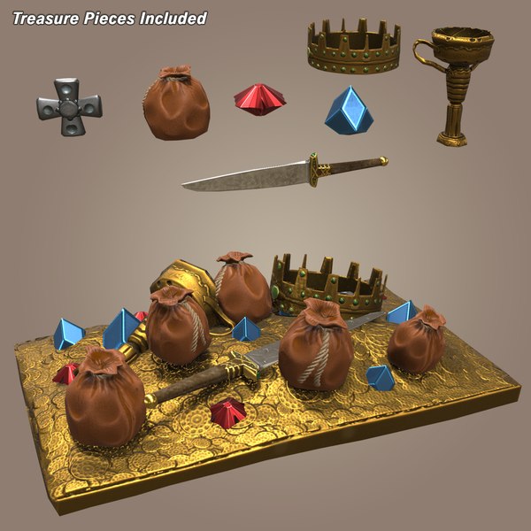 3D pirate treasure chest - TurboSquid 1286073