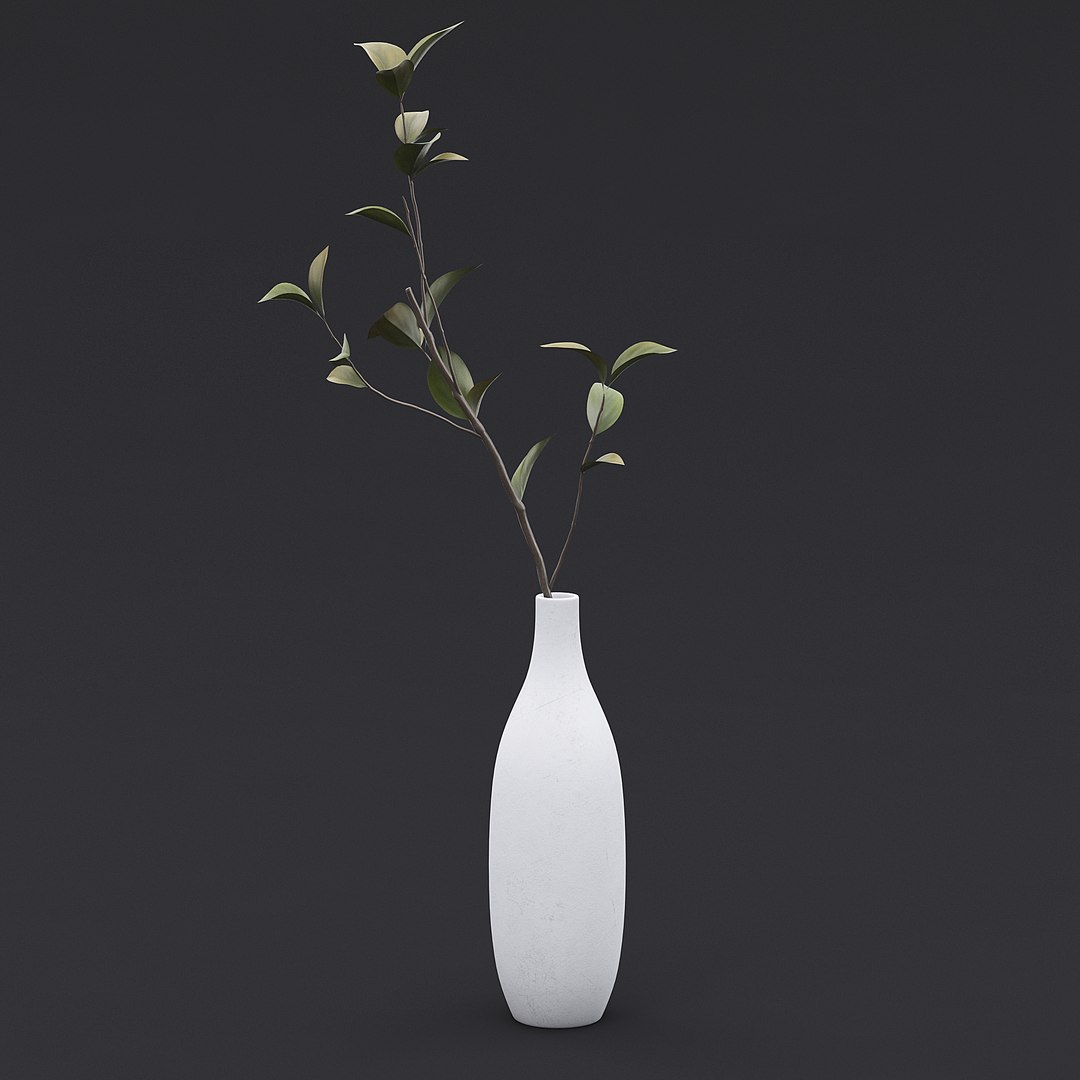 3D Tree Branch In Vase III model - TurboSquid 2110659