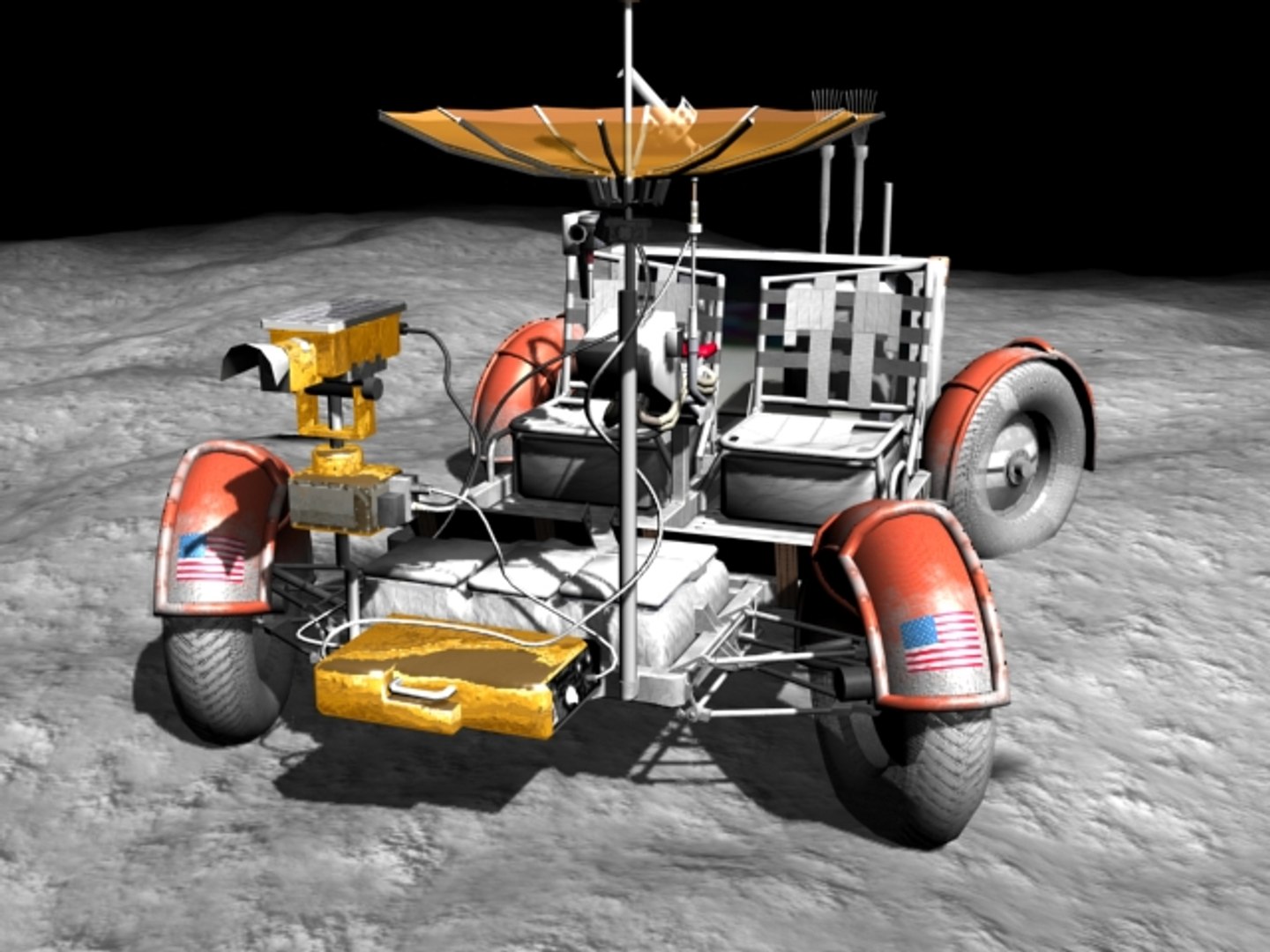 nasa apollo lunar lrv 3d model