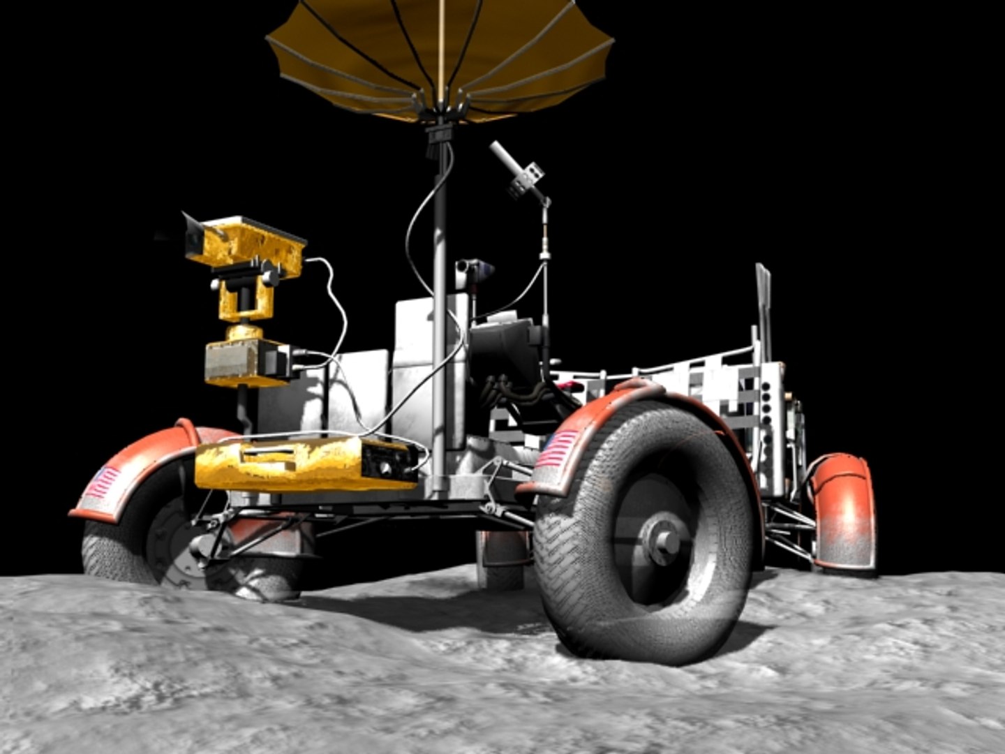 nasa apollo lunar lrv 3d model