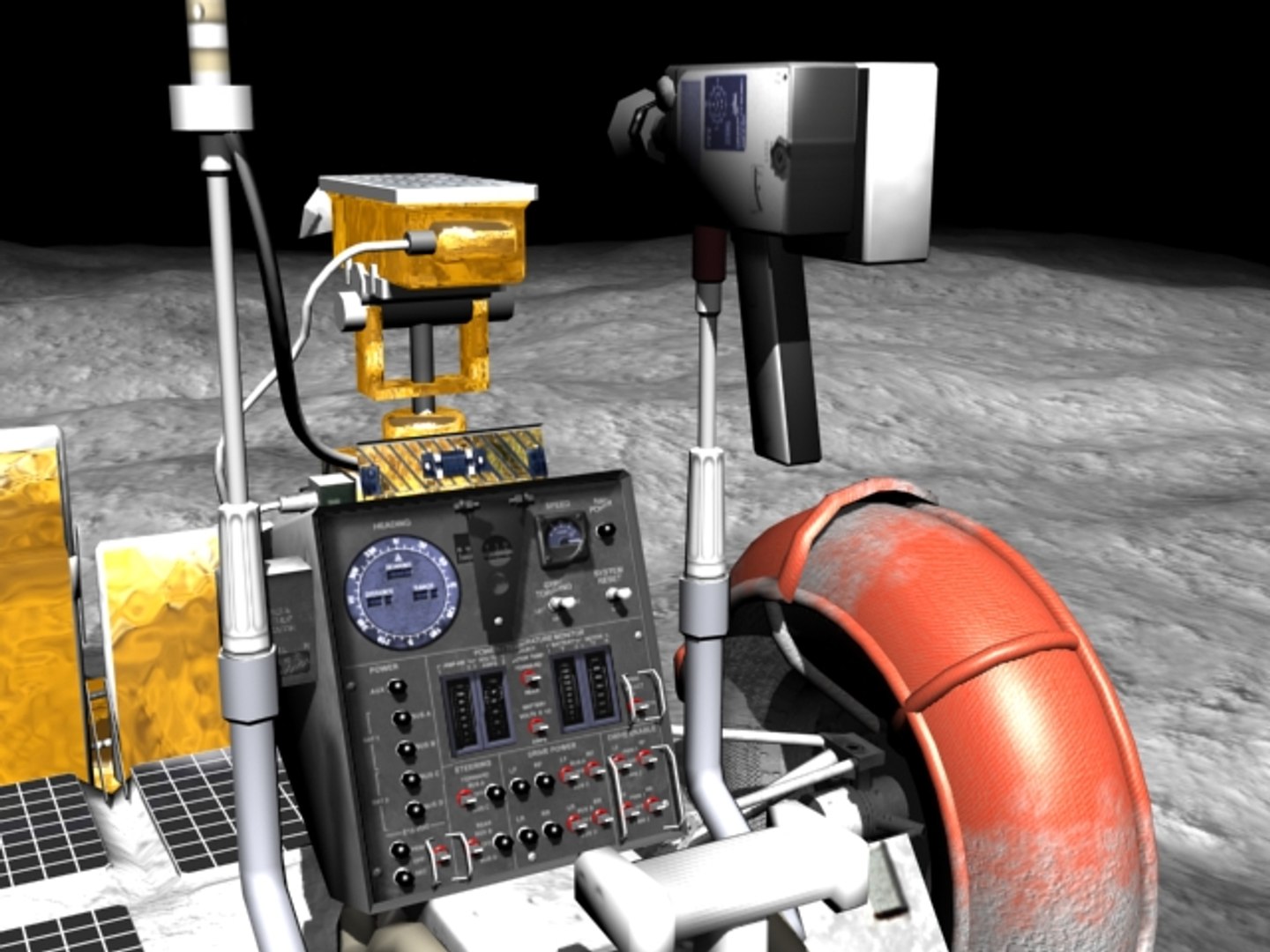 nasa apollo lunar lrv 3d model