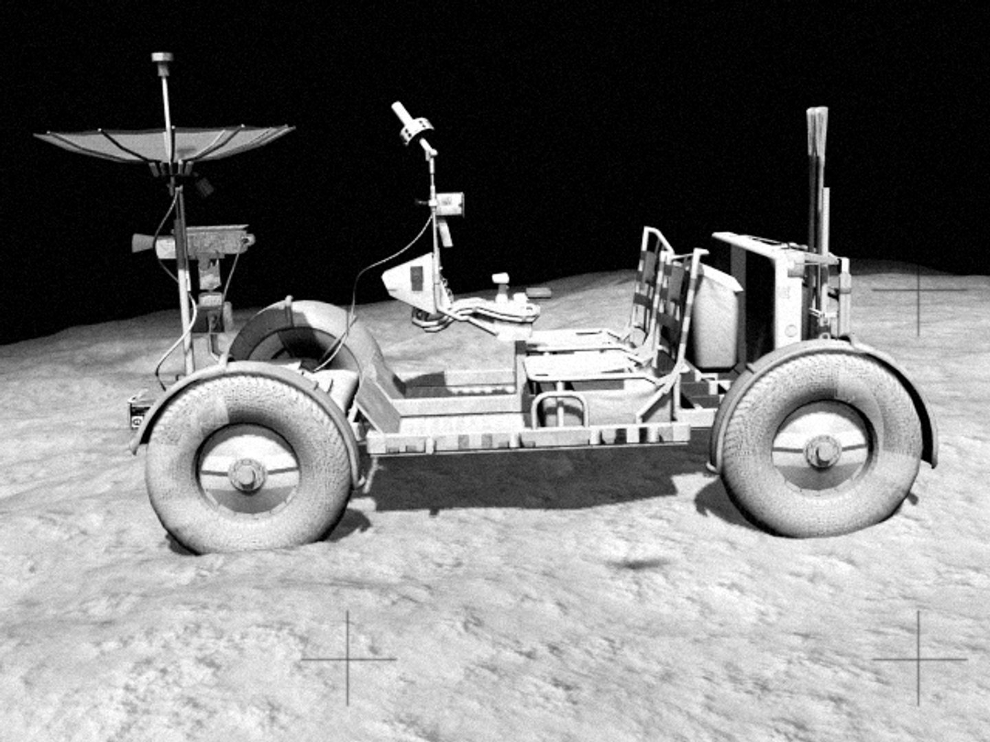 nasa apollo lunar lrv 3d model