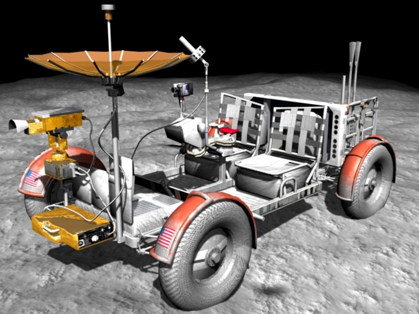 nasa apollo lunar lrv 3d model