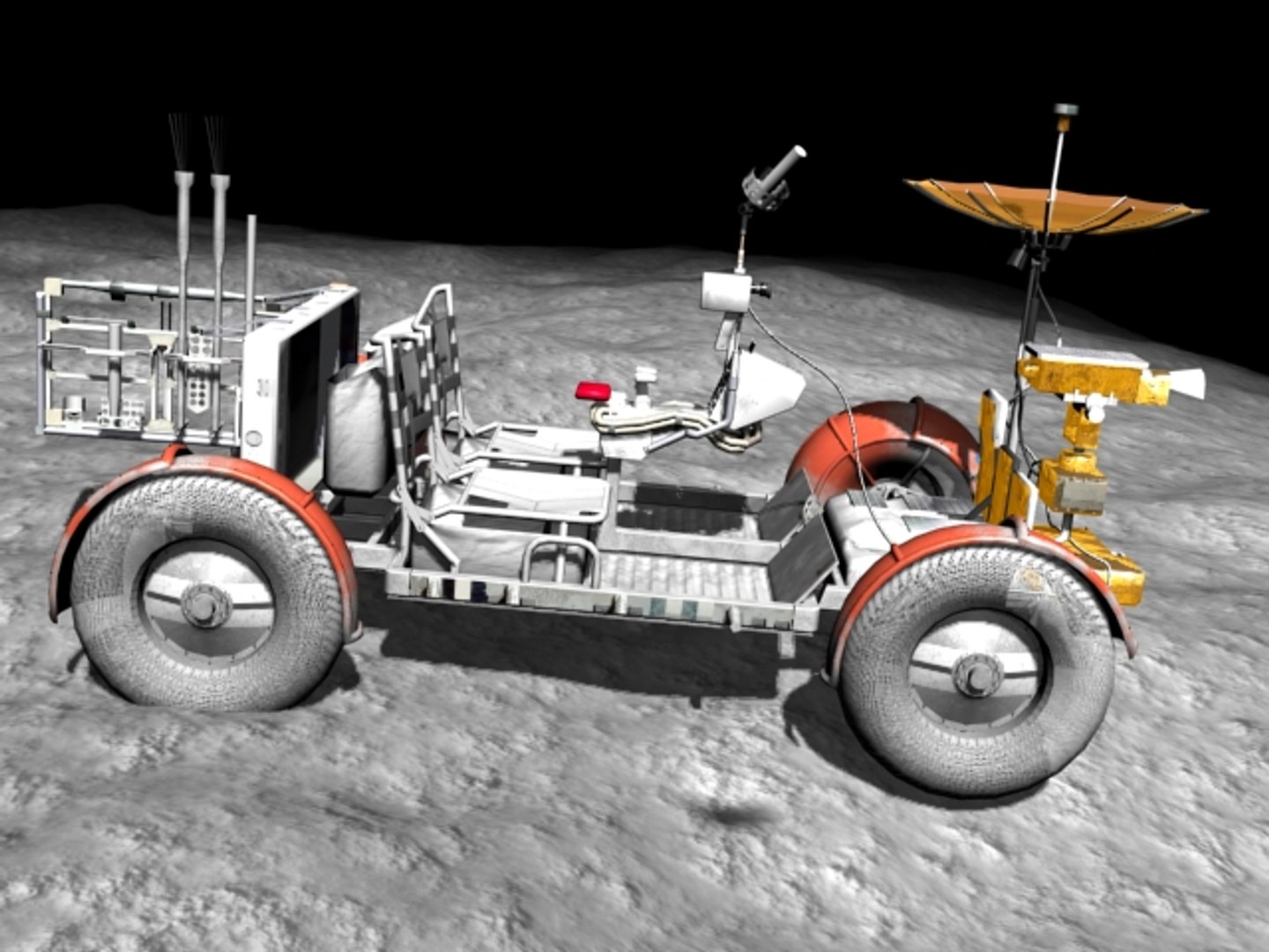 nasa apollo lunar lrv 3d model