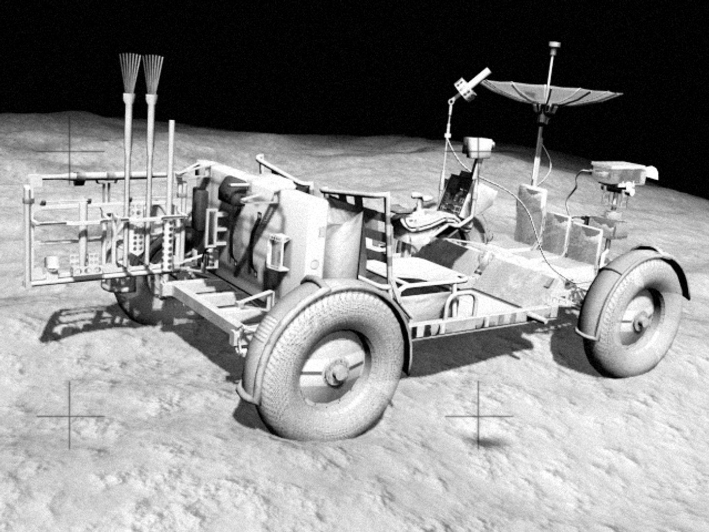 nasa apollo lunar lrv 3d model