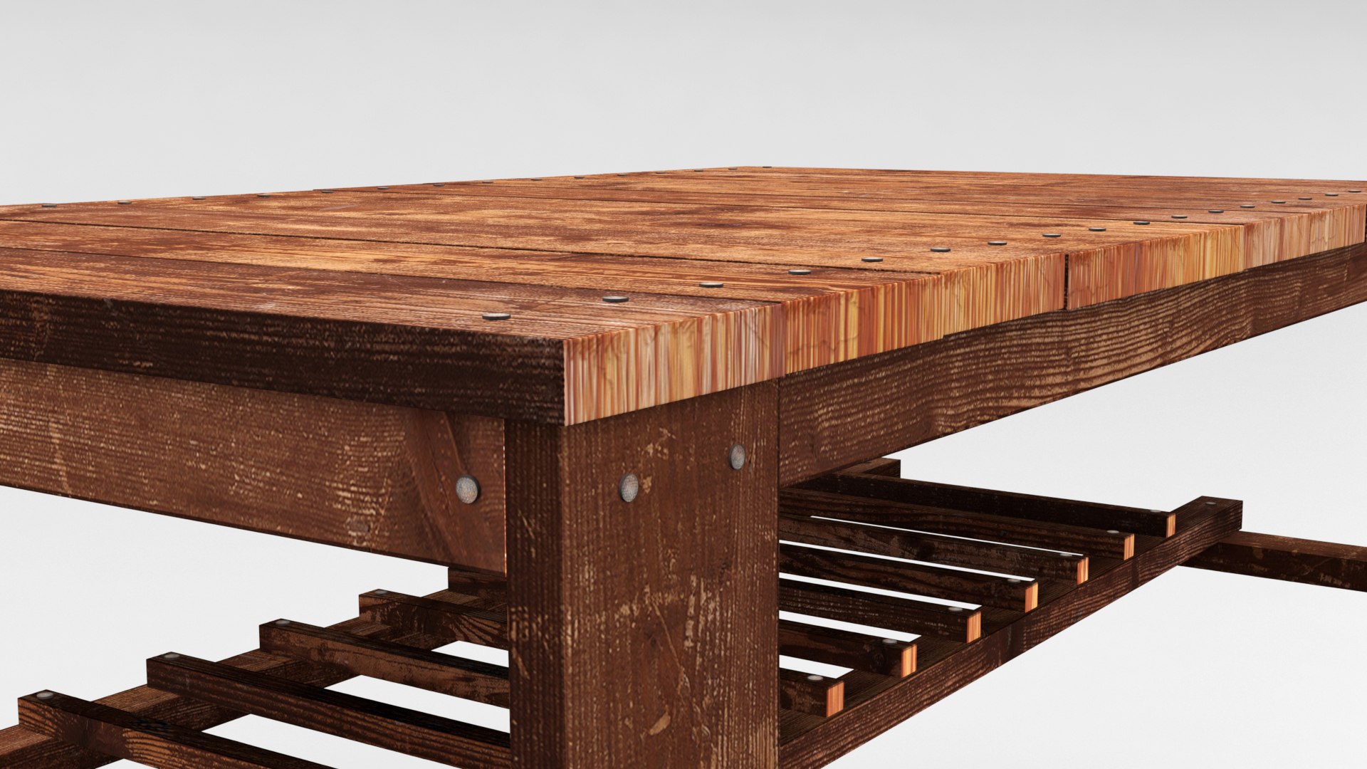 3d rustic table