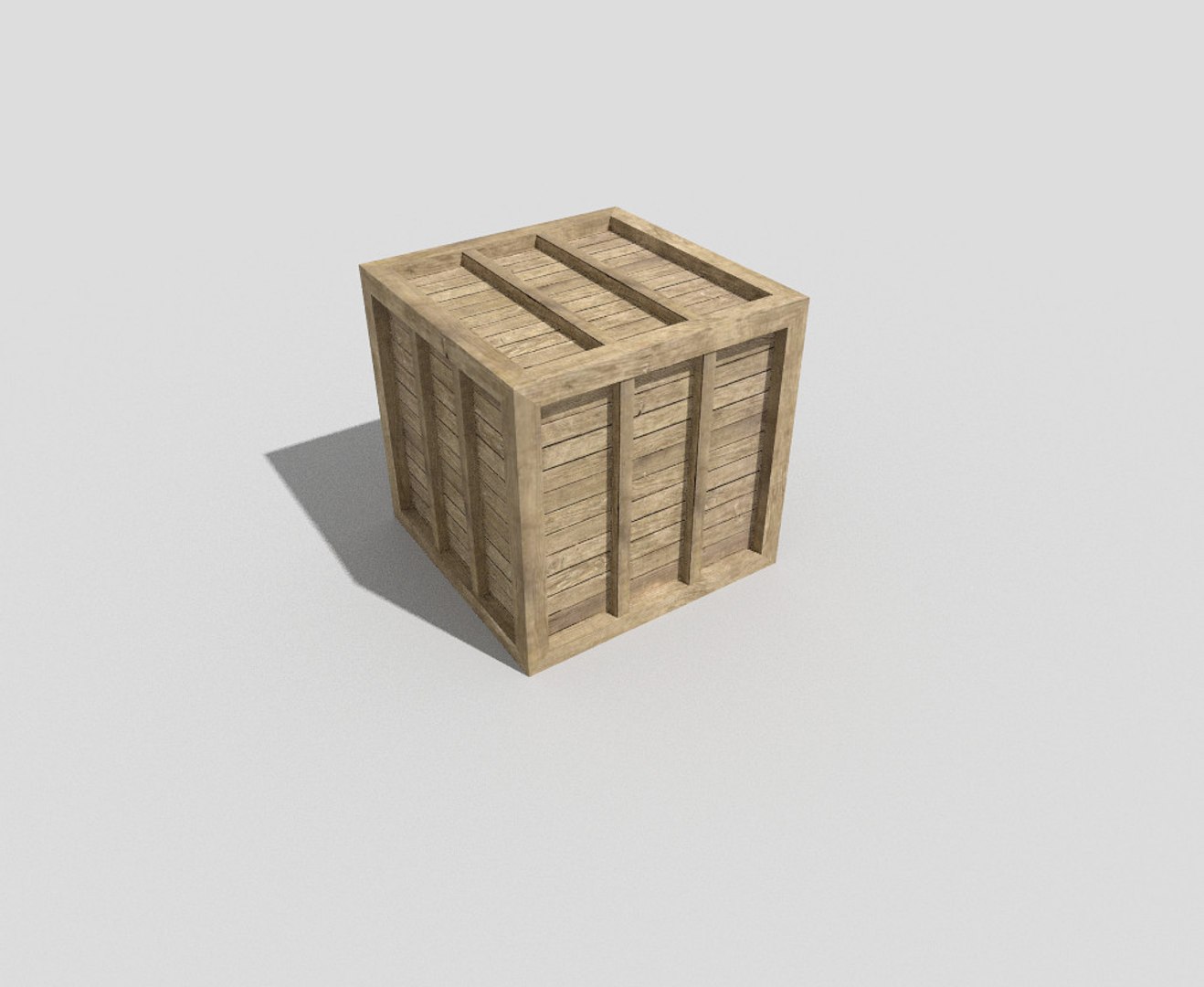 3d Model Wooden Crate