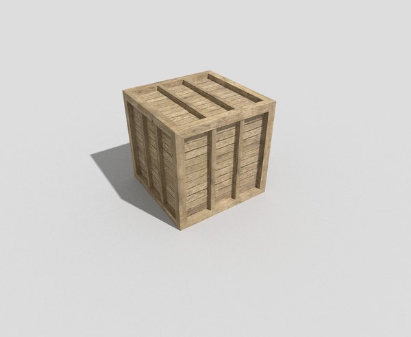 modèle 3D de caisse en bois low poly - TurboSquid 1141835