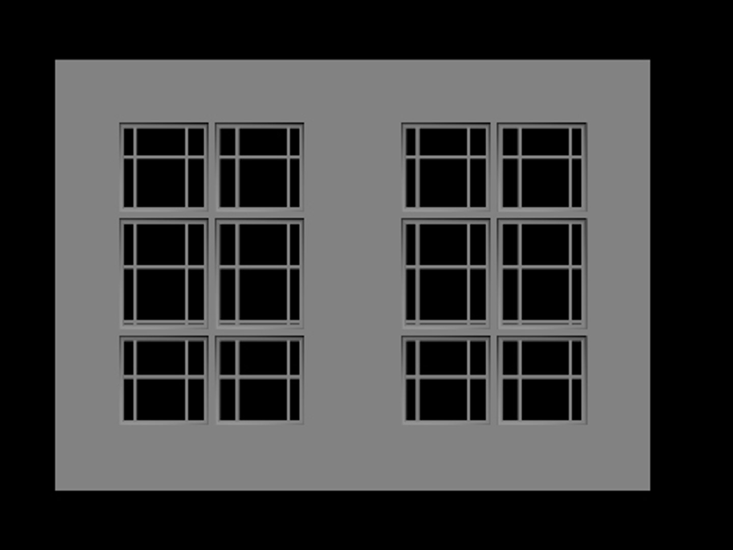 3D window 2 panel model - TurboSquid 1604313
