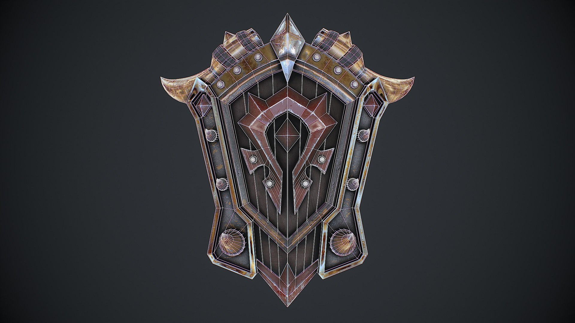 3D Fantasy Shield 5 Model - TurboSquid 2117651