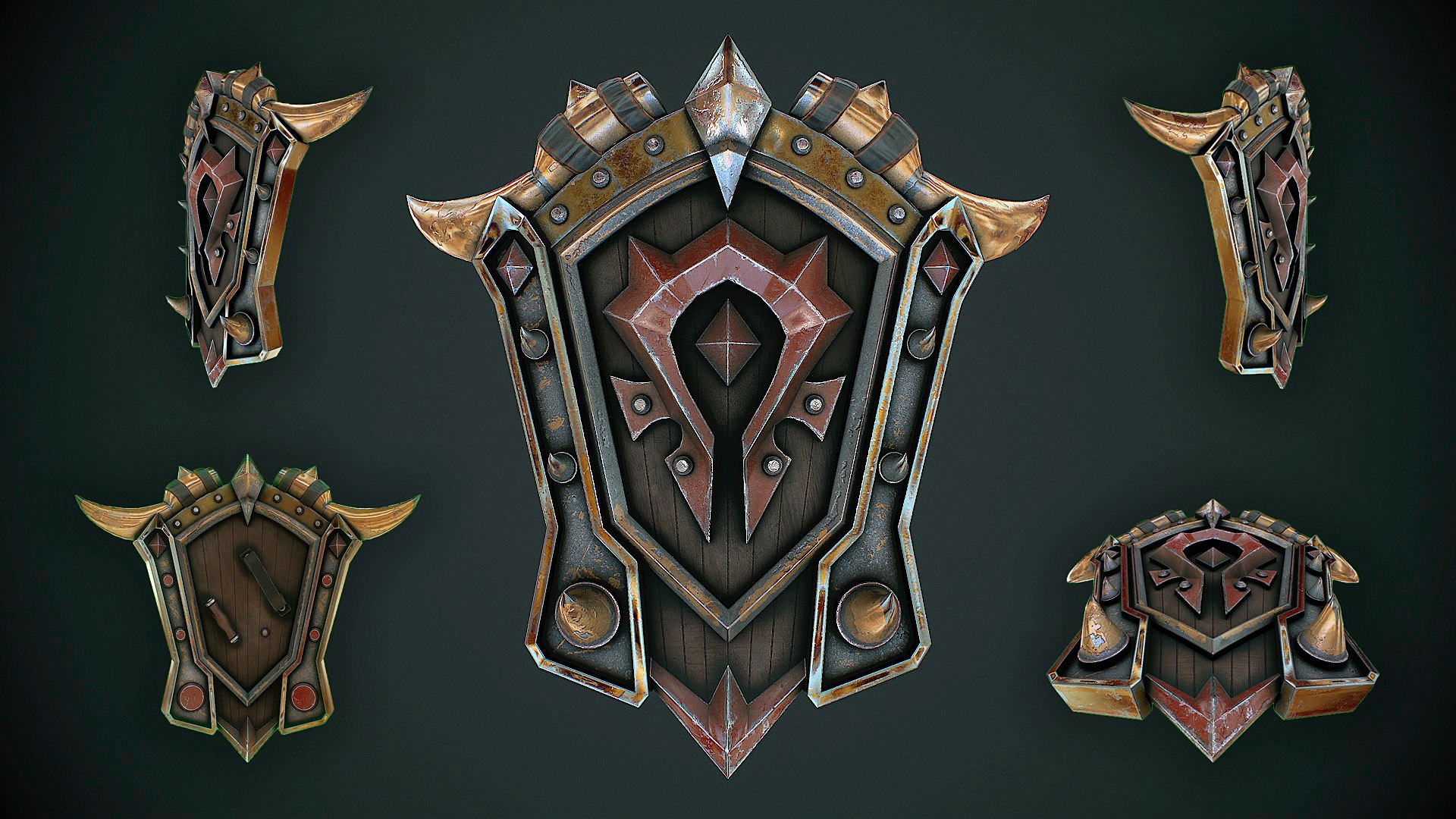 3D Fantasy Shield 5 Model - TurboSquid 2117651