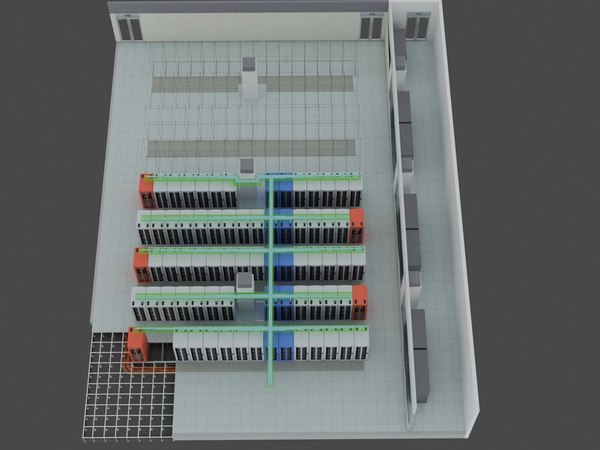 modelo 3d Sala de servidores informáticos 2 - TurboSquid 1594484