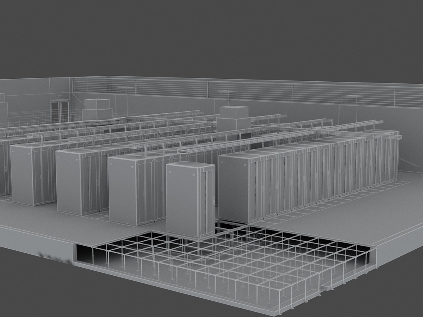 3D computer server room 2 model - TurboSquid 1594484