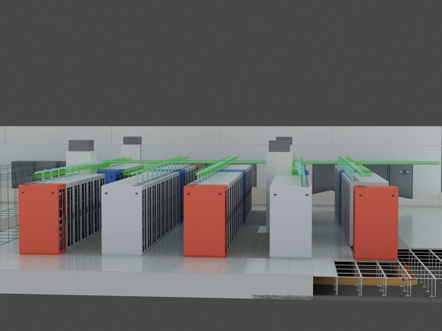 3D computer server room 2 model - TurboSquid 1594484