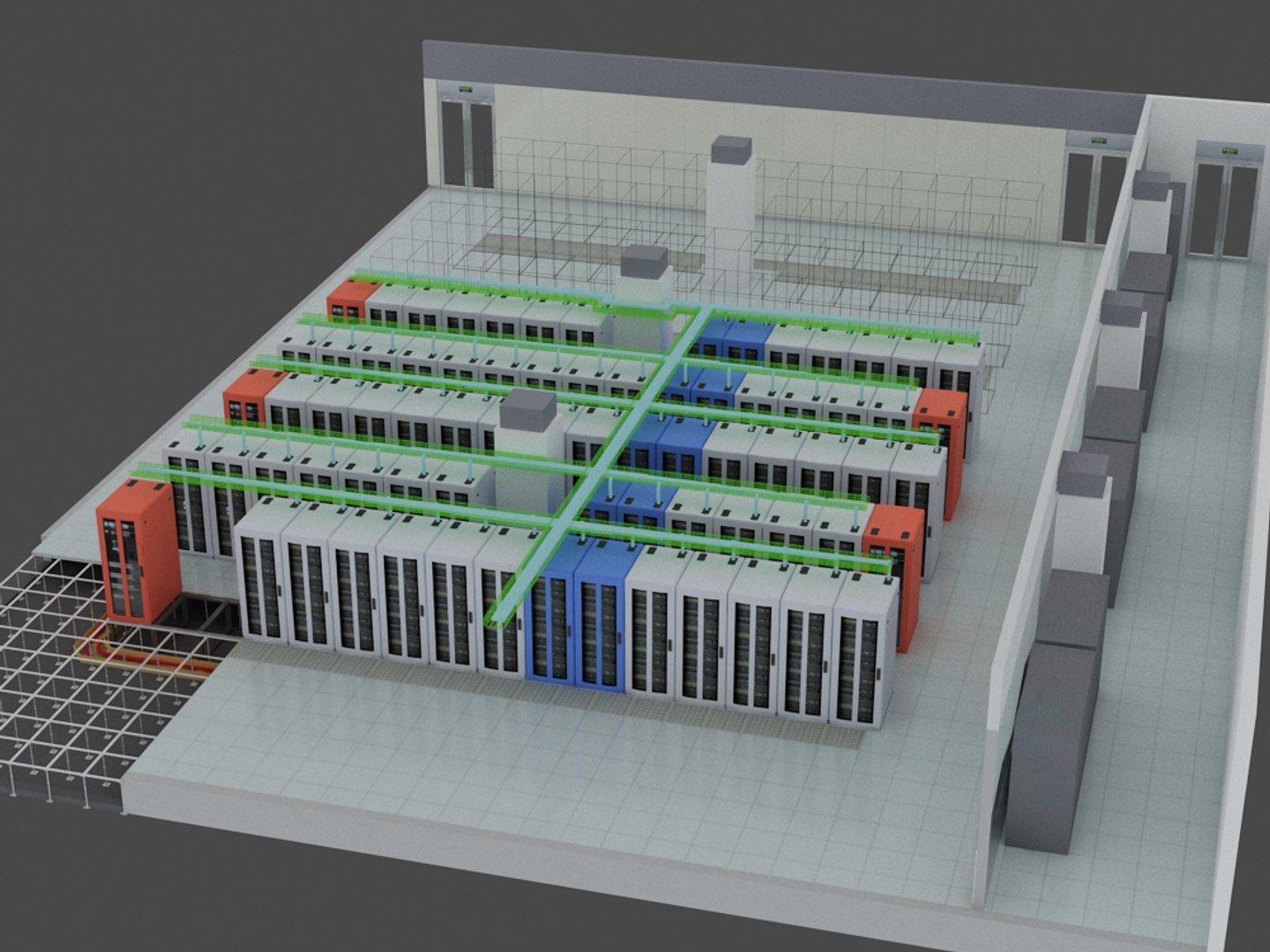 3D Computer Server Room 2 Model - TurboSquid 1594484