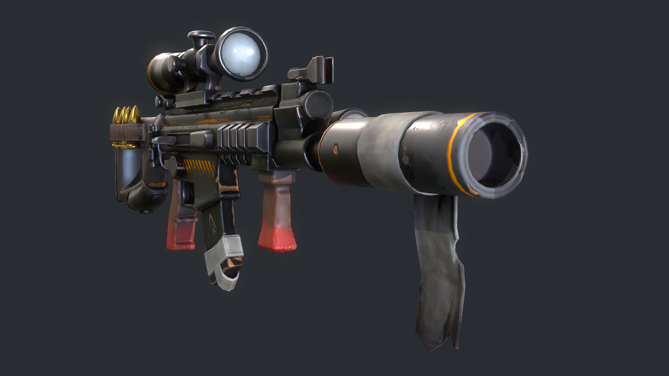FN SCARL Stylized PBR Gun 3D model - TurboSquid 1839214