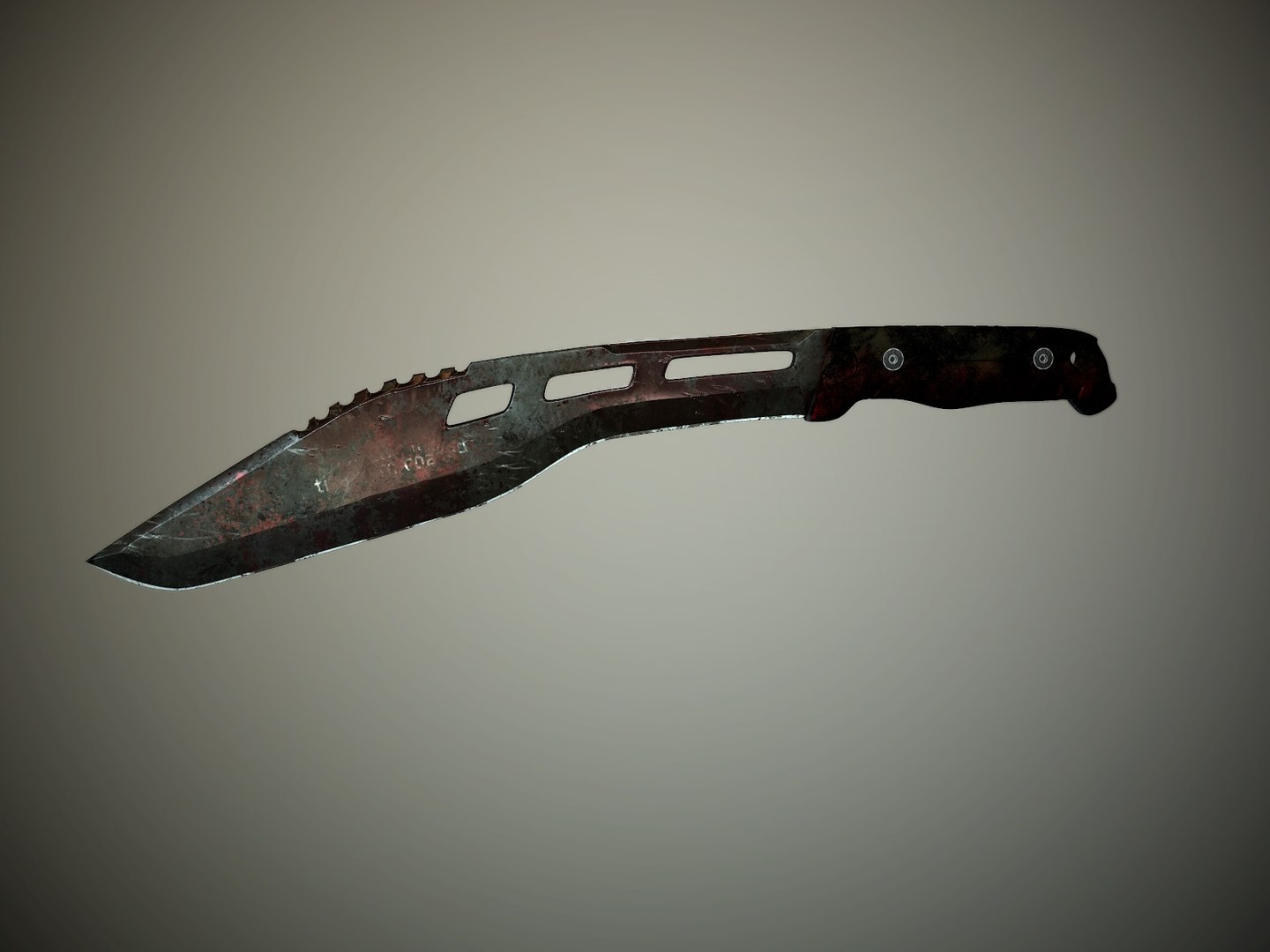 Highpoly Tactical Machete 3d Model