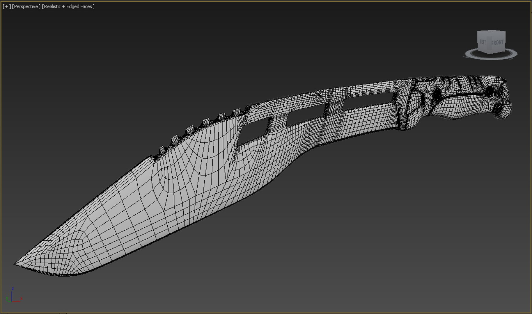 Highpoly Tactical Machete 3d Model