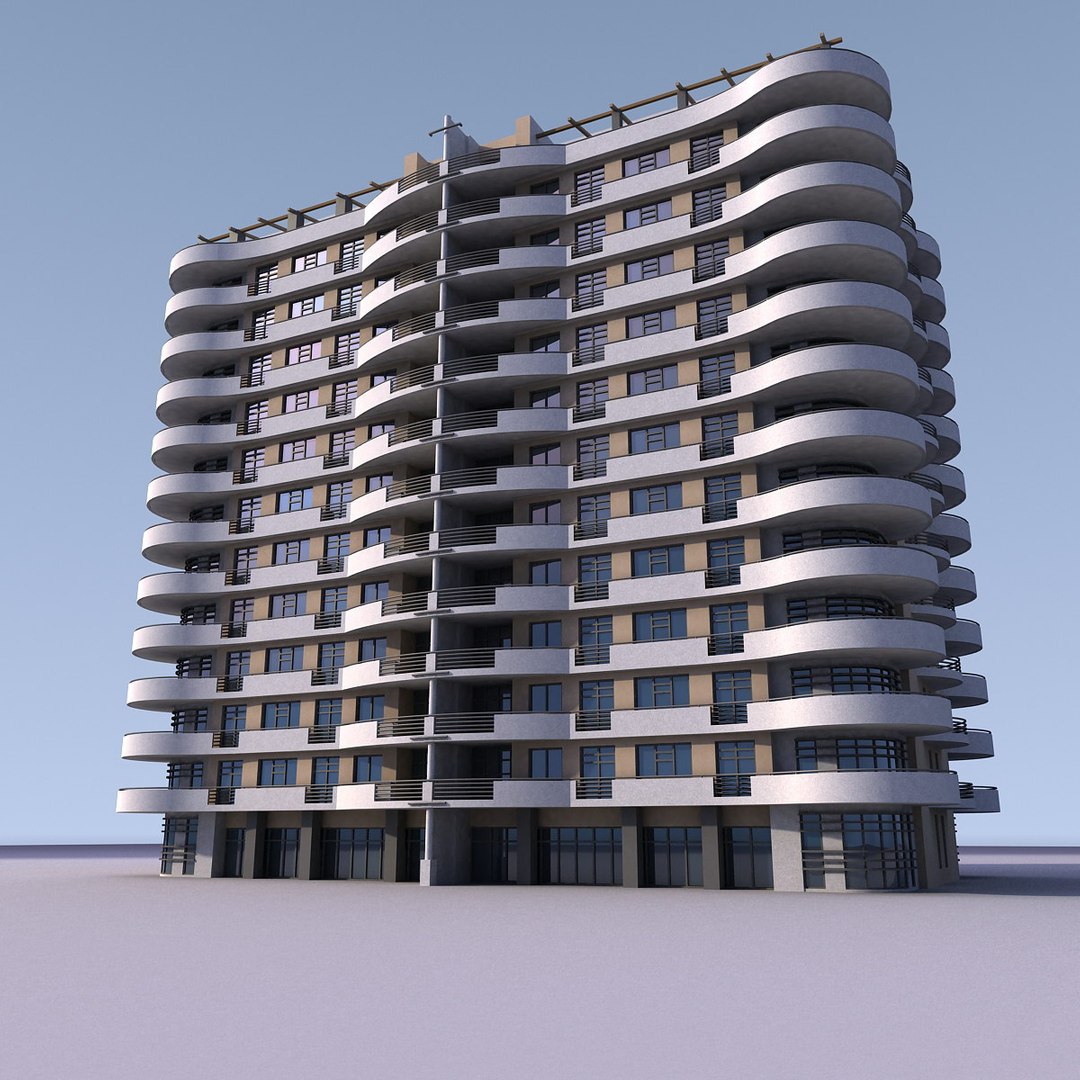 Residential Building 3d Max