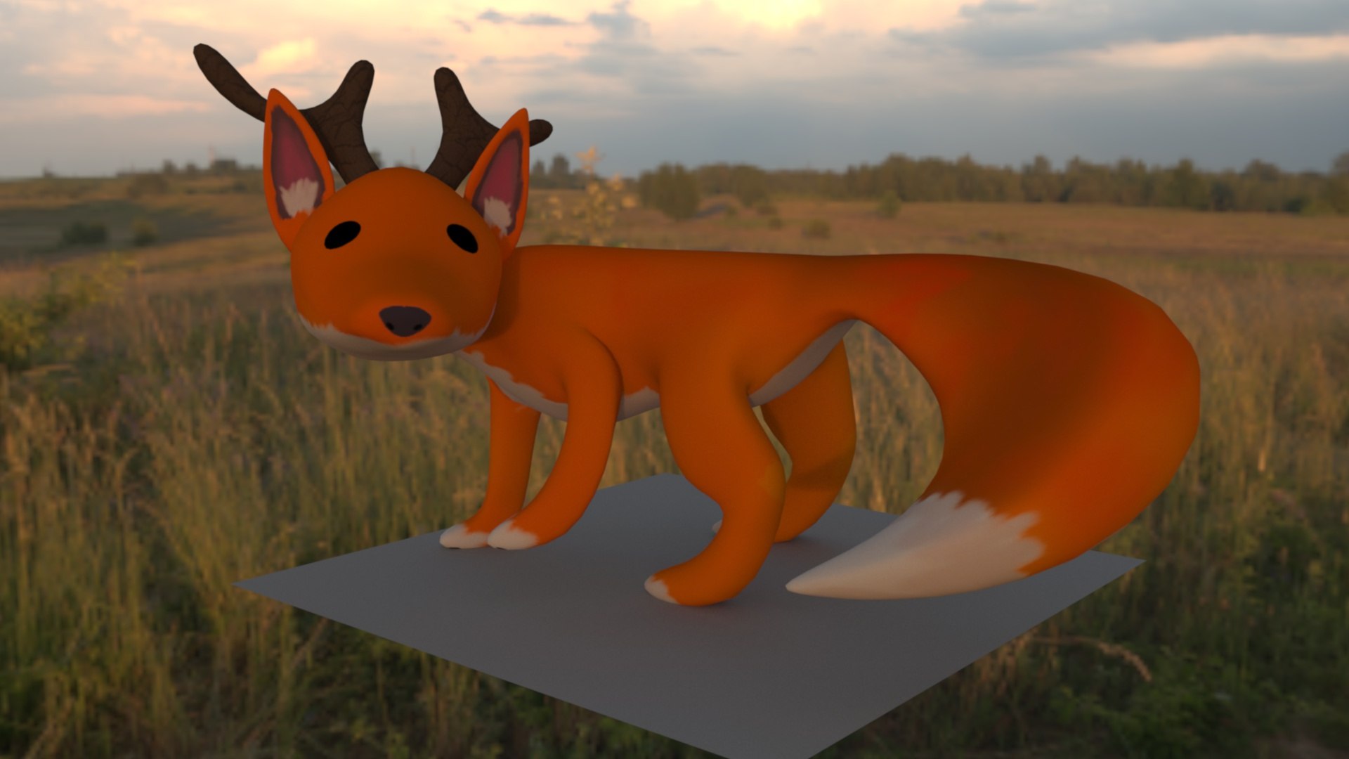 3D Fox Deer - TurboSquid 1436651