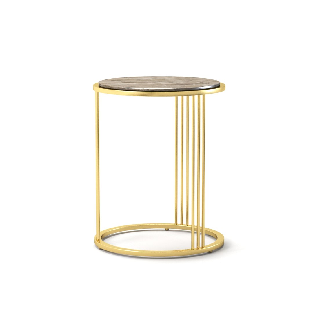 3D Round Pink Quartz Side Table - TurboSquid 1951826
