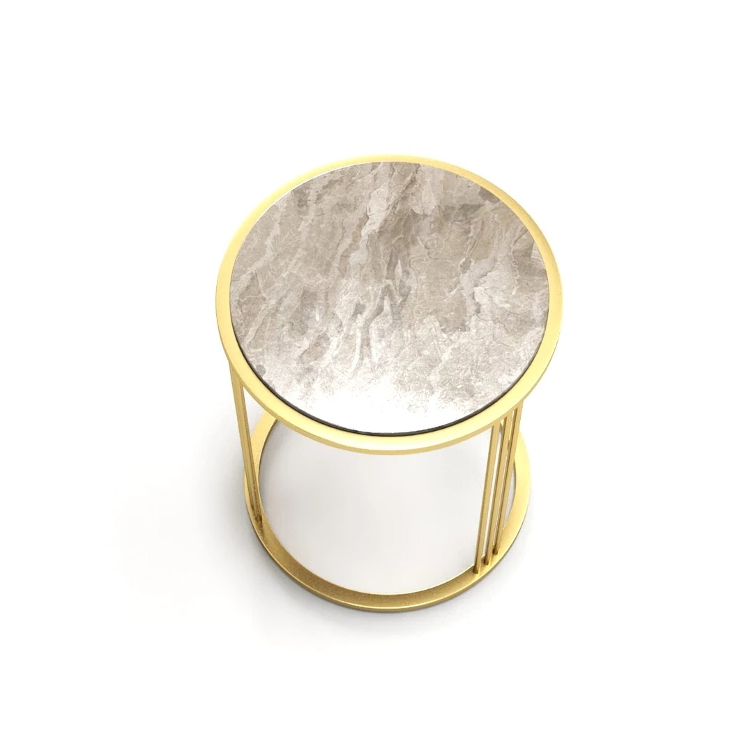 3D Round Pink Quartz Side Table - TurboSquid 1951826