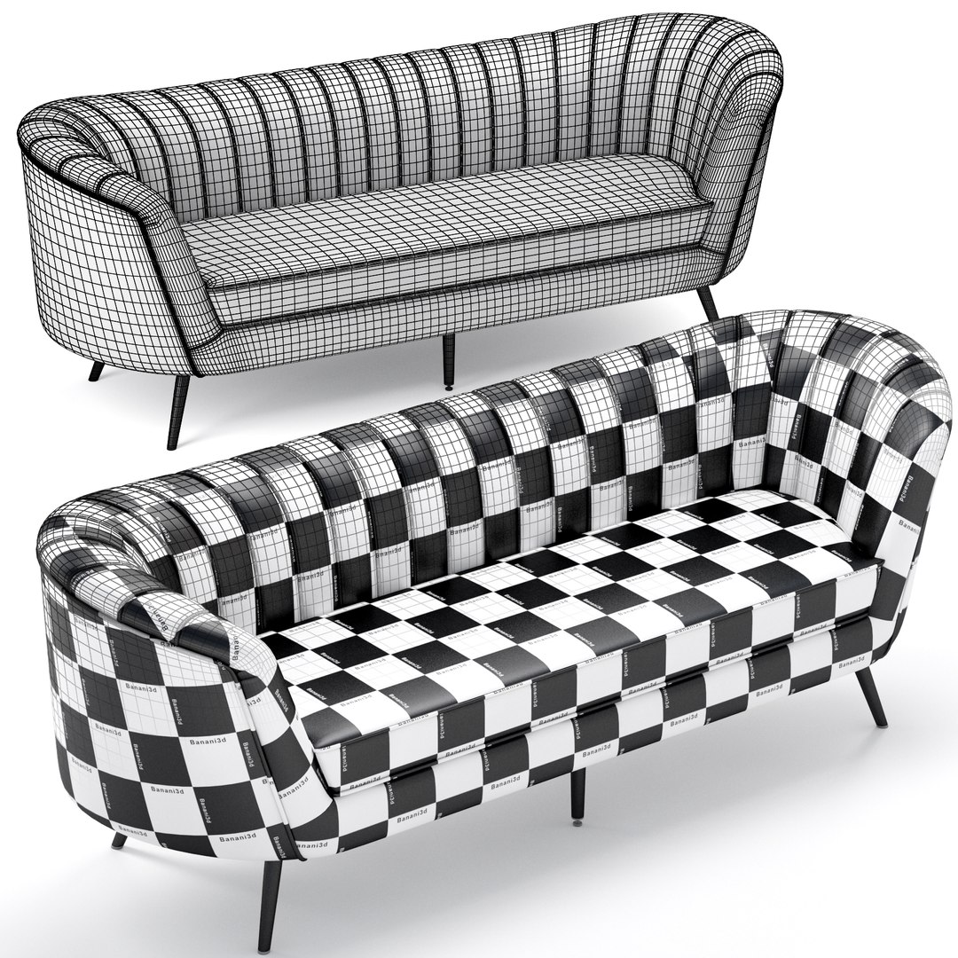 Margo Sofa Velvet 3D - TurboSquid 1663576