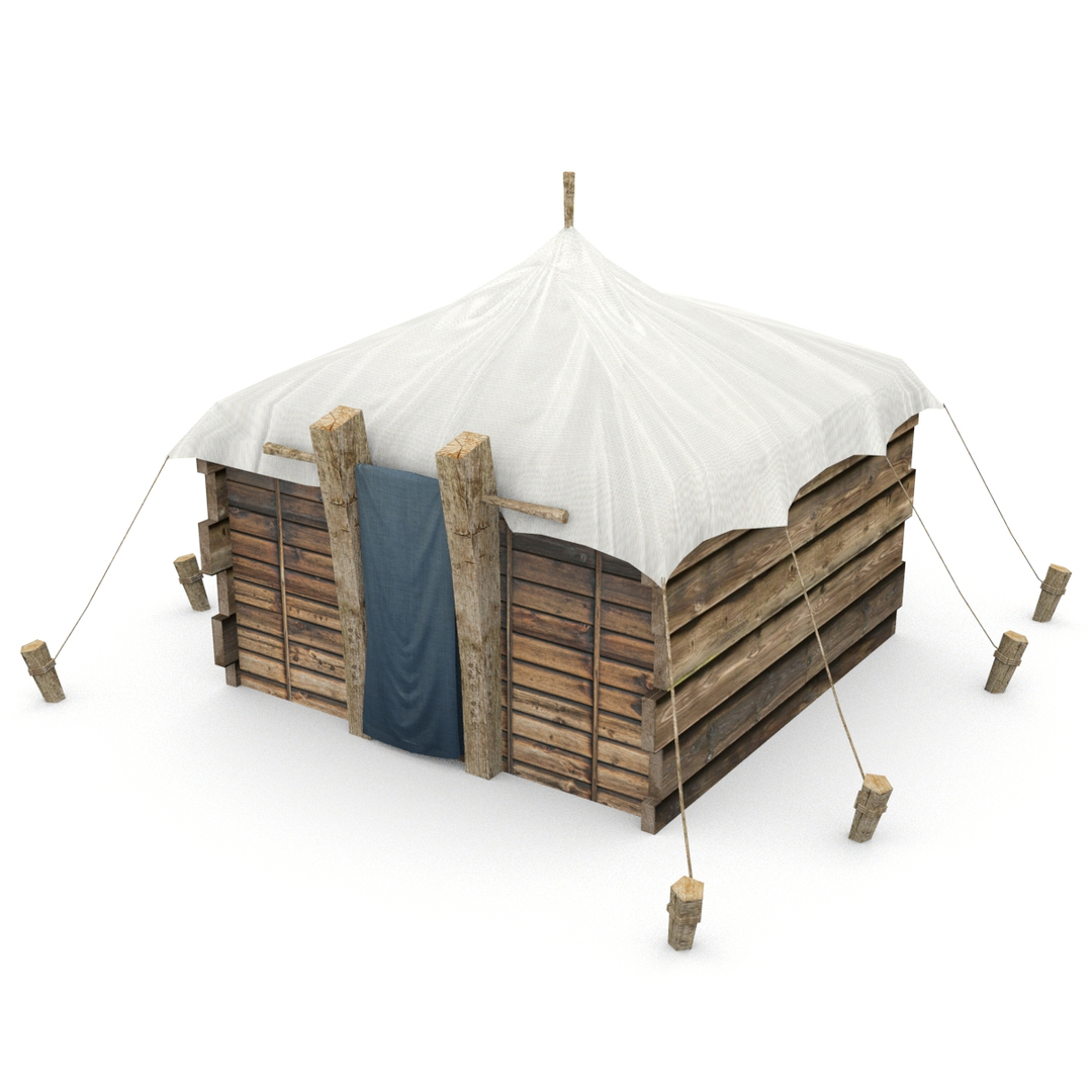 medieval hut obj