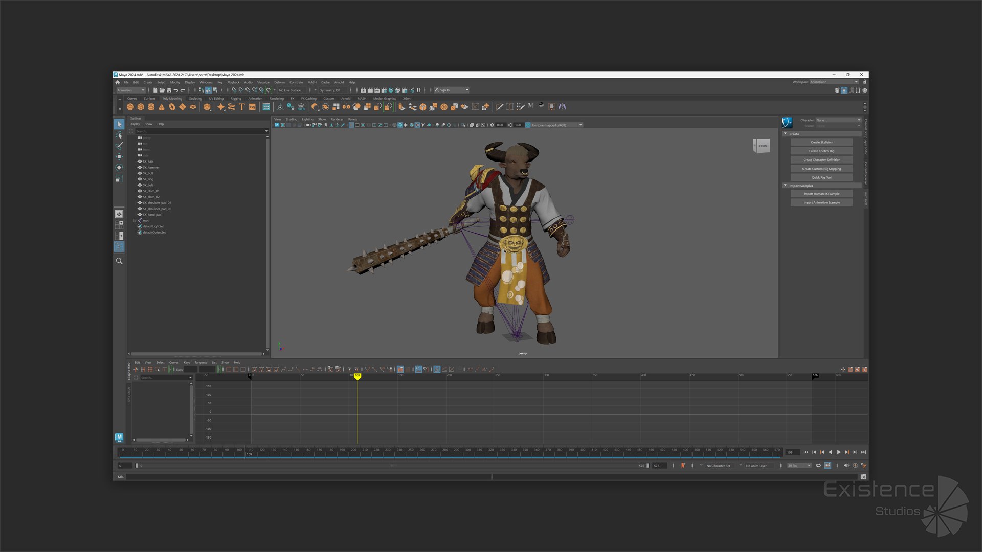 Bull Giro - Anthro Bushido Beasts - Macuahuitl Heroes - 37 3D Model ...